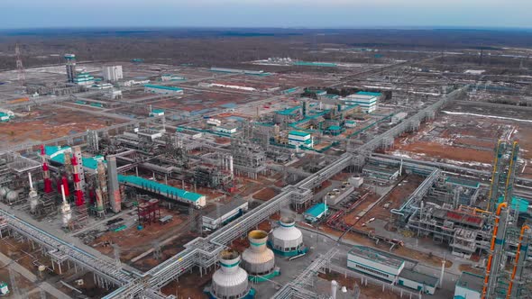 Large Plant Oil Refinery Into Plastic and Other Chemical Compounds From ...