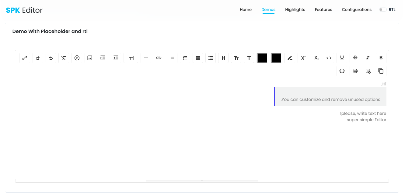 SPK Editor – WYSIWYG Javascript Rich Editor by SPRUKO | CodeCanyon