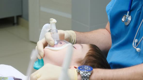 Little Child Under Anaesthesia, Stock Footage | VideoHive