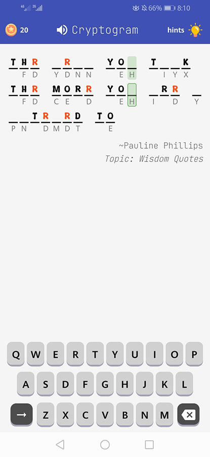 Cryptogram - Decode the Hidden Messages - Puzzle Qoutes and Word Game ...