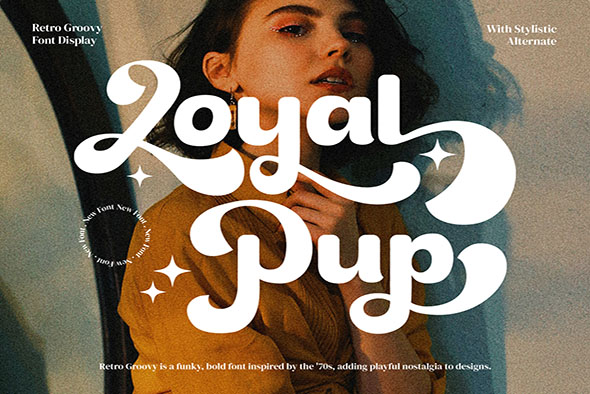 Loyal Pup Retro Groovy Font, Fonts | GraphicRiver