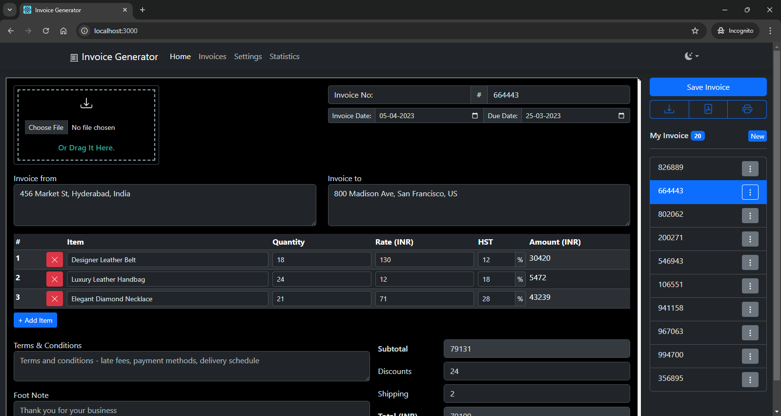 Invoice Generator by dynomix | CodeCanyon
