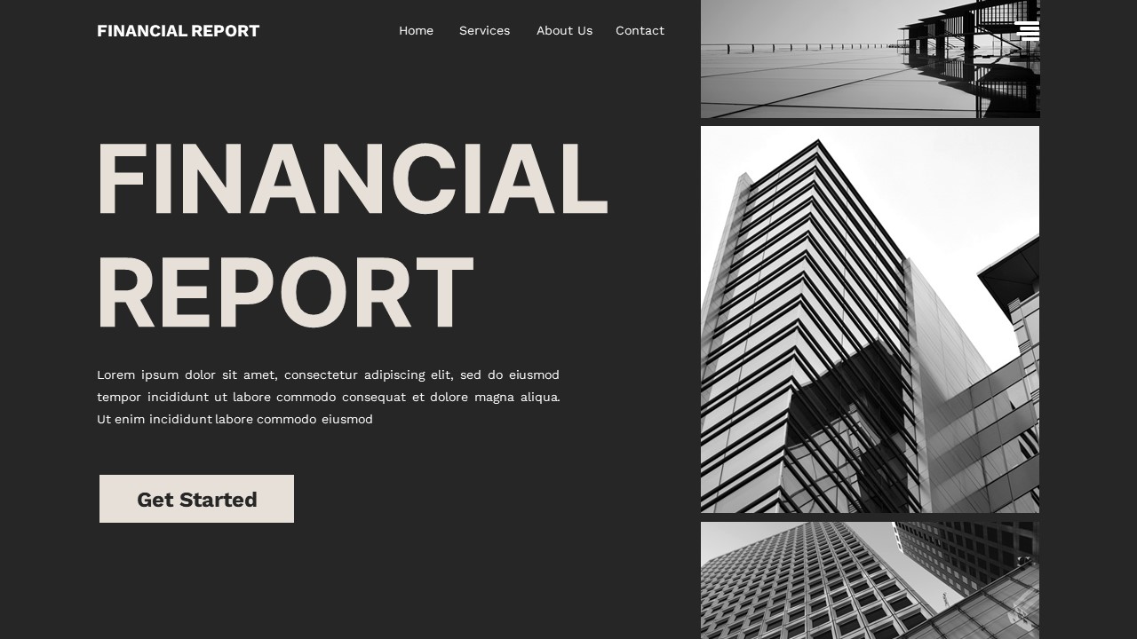 Financial Report - Business Powerpoint Templates, Presentation Templates