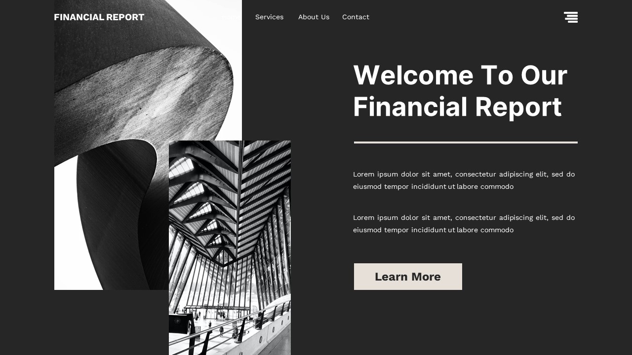 Financial Report - Business Powerpoint Templates, Presentation Templates