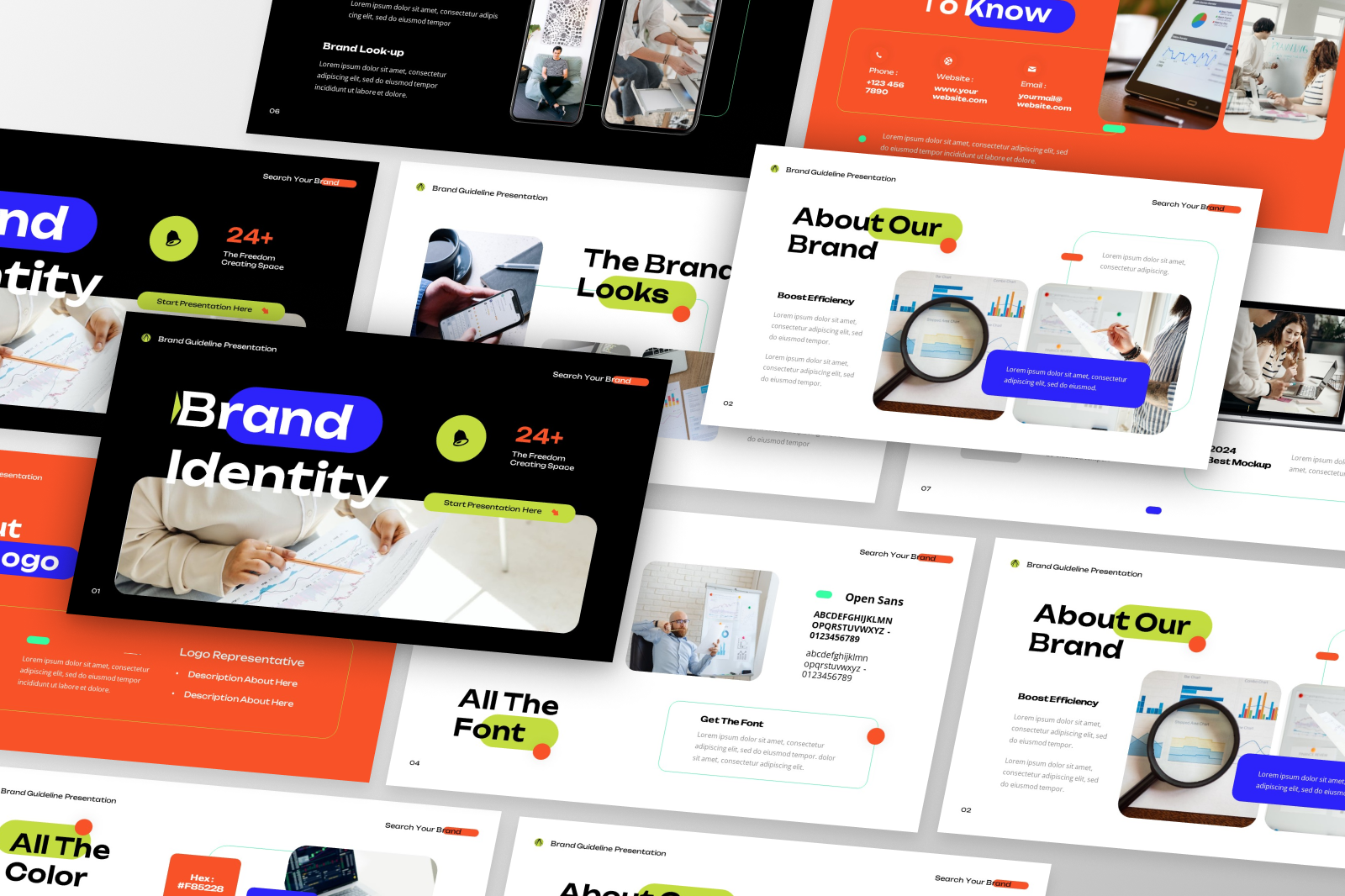 Brand Identity - Brand Guideline Keynote Template, Presentation Templates