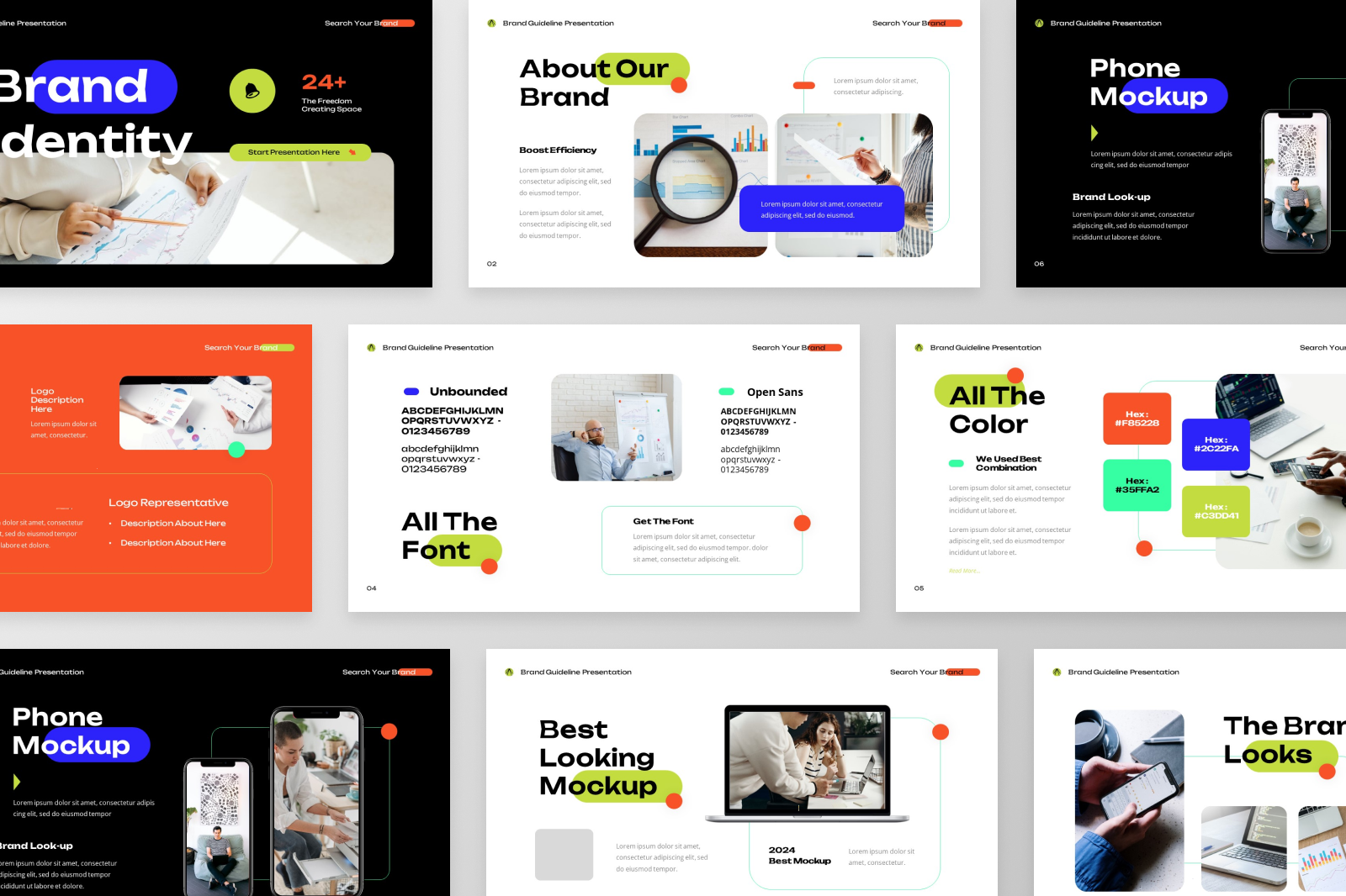 Brand Identity - Brand Guideline Keynote Template, Presentation Templates