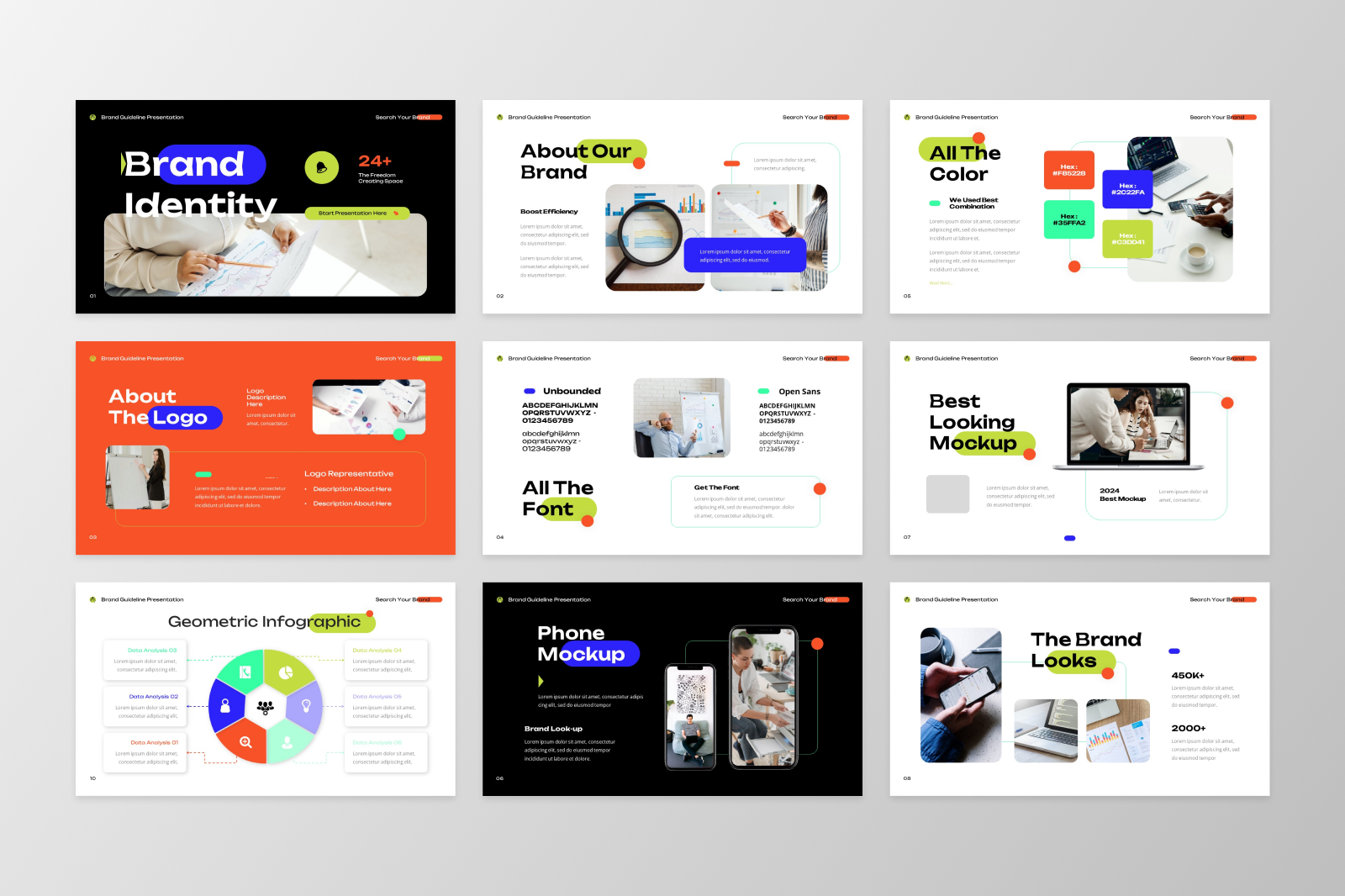 Brand Identity - Brand Guideline Keynote Template, Presentation Templates