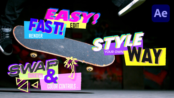 Back to the 90s Lower Thirds, After Effects Project Files | VideoHive