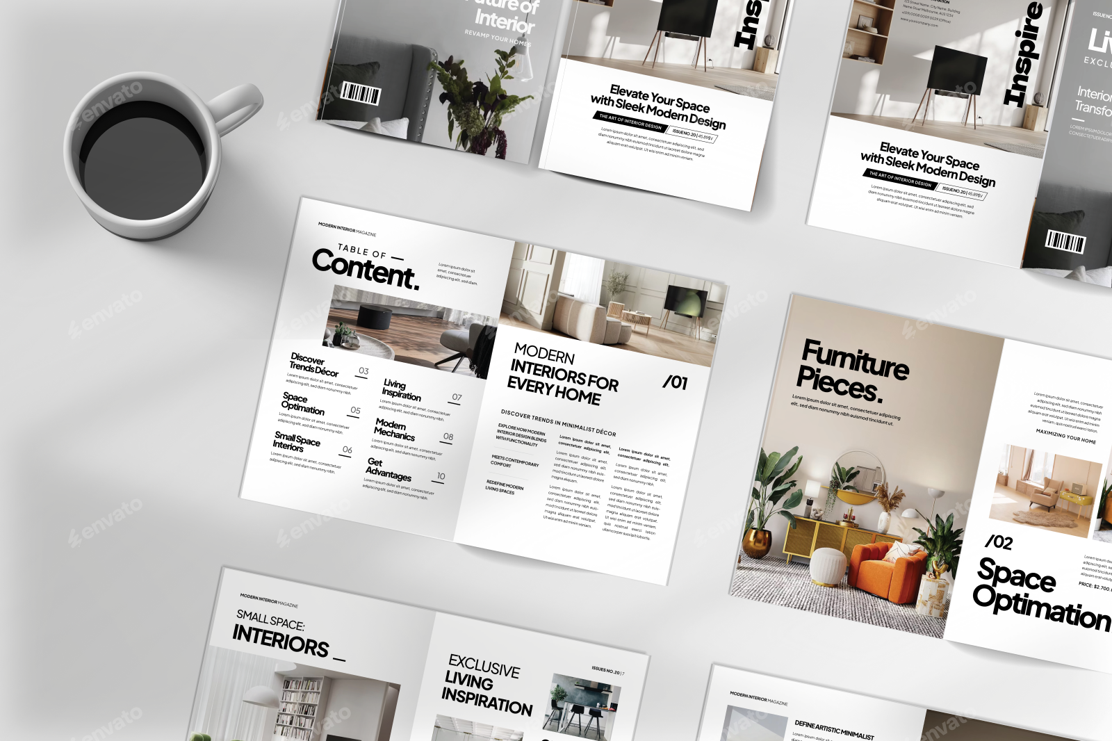 Modern Interior Magazine, Print Templates | GraphicRiver