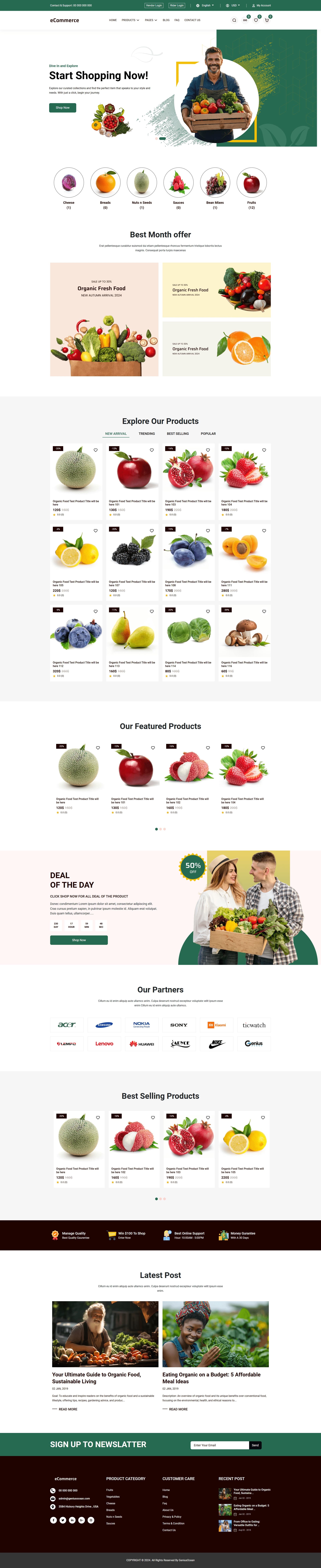 Organic King - Laravel Food and Grocery Store Script by GeniusOcean