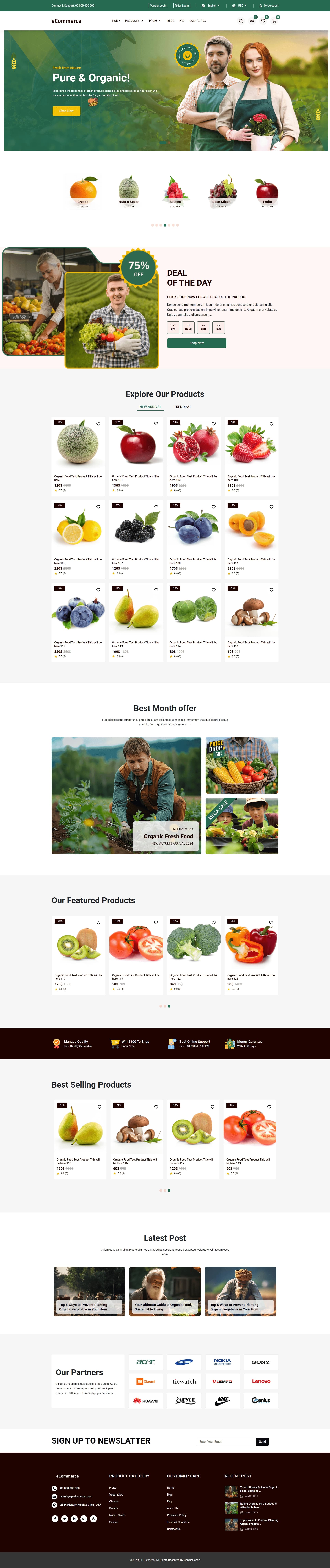 Organic King - Laravel Food and Grocery Store Script by GeniusOcean