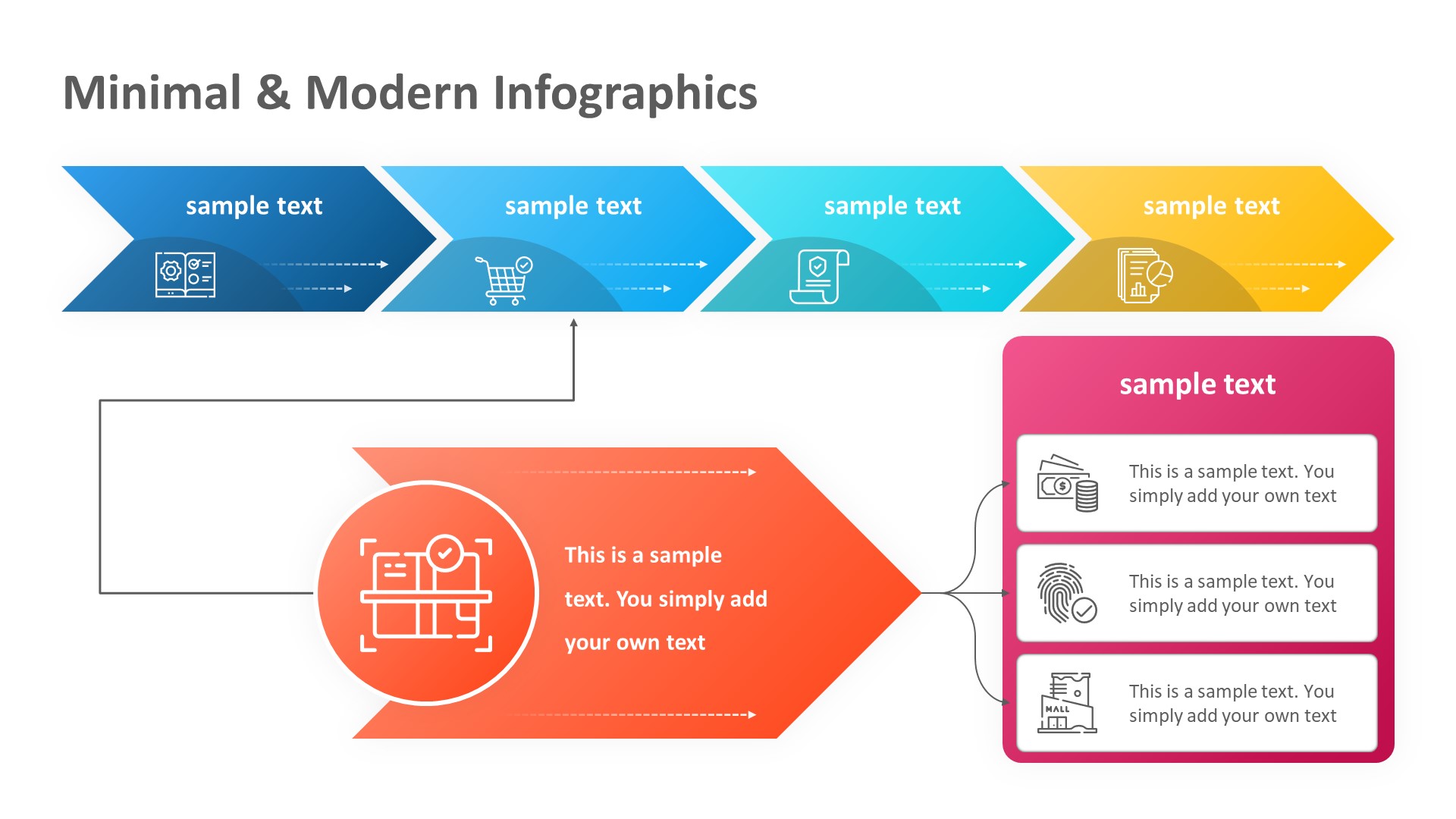 Minimal & Modern PowerPoint Infographics Template, Presentation Templates