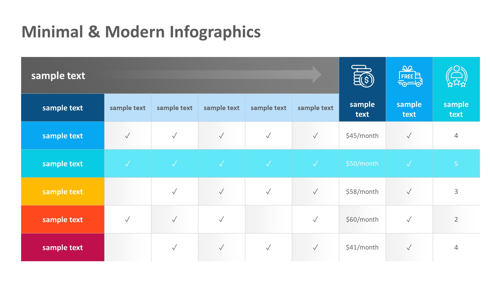 Minimal & Modern PowerPoint Infographics Template, Presentation Templates