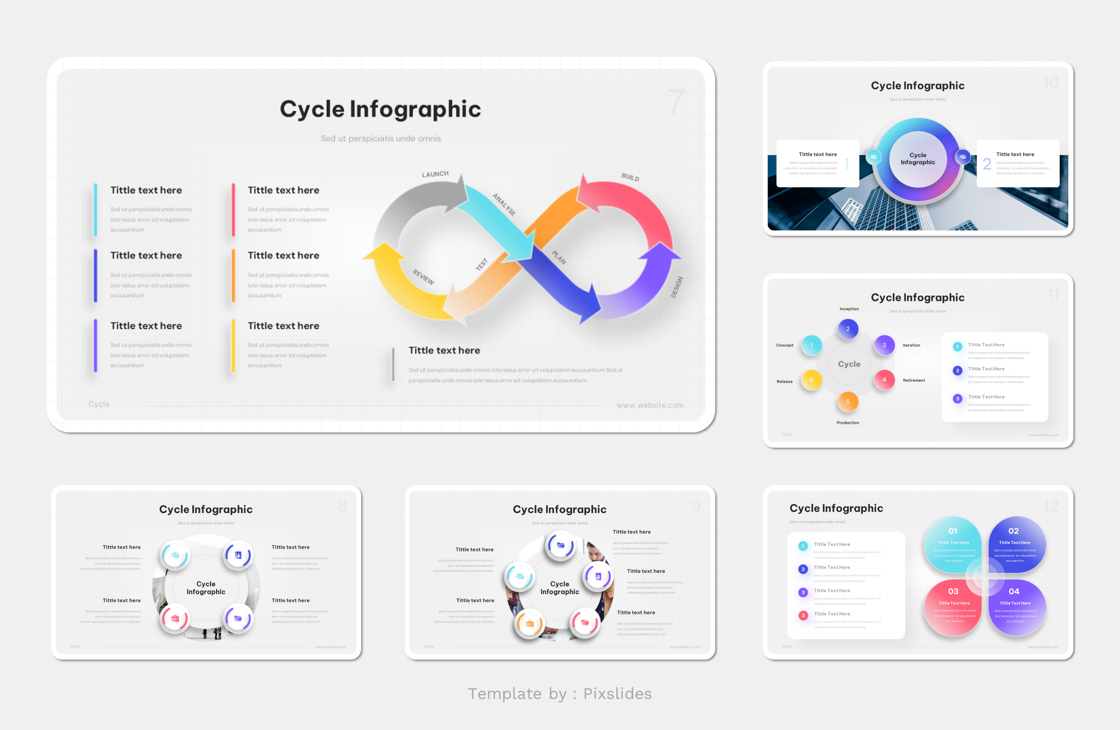 Cycle Infographic Keynote Presentation Template, Presentation Templates