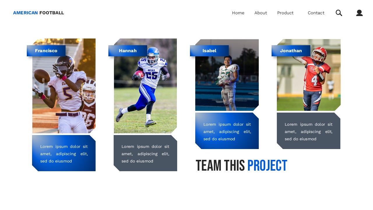 American Football - Sport Google Slide Templates, Presentation Templates