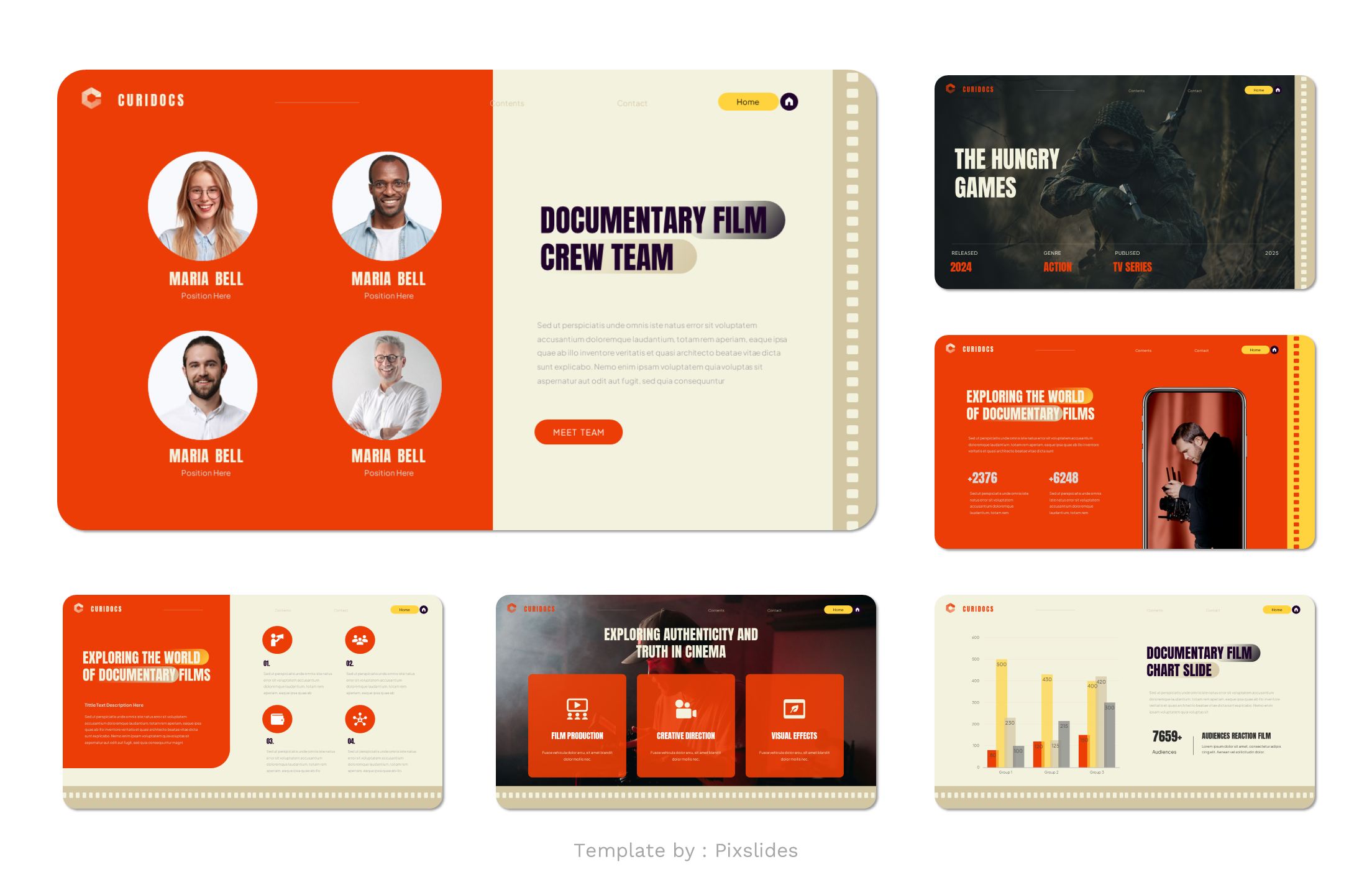 Curidocs - Documentary Film PowerPoint Presentation, Presentation Templates