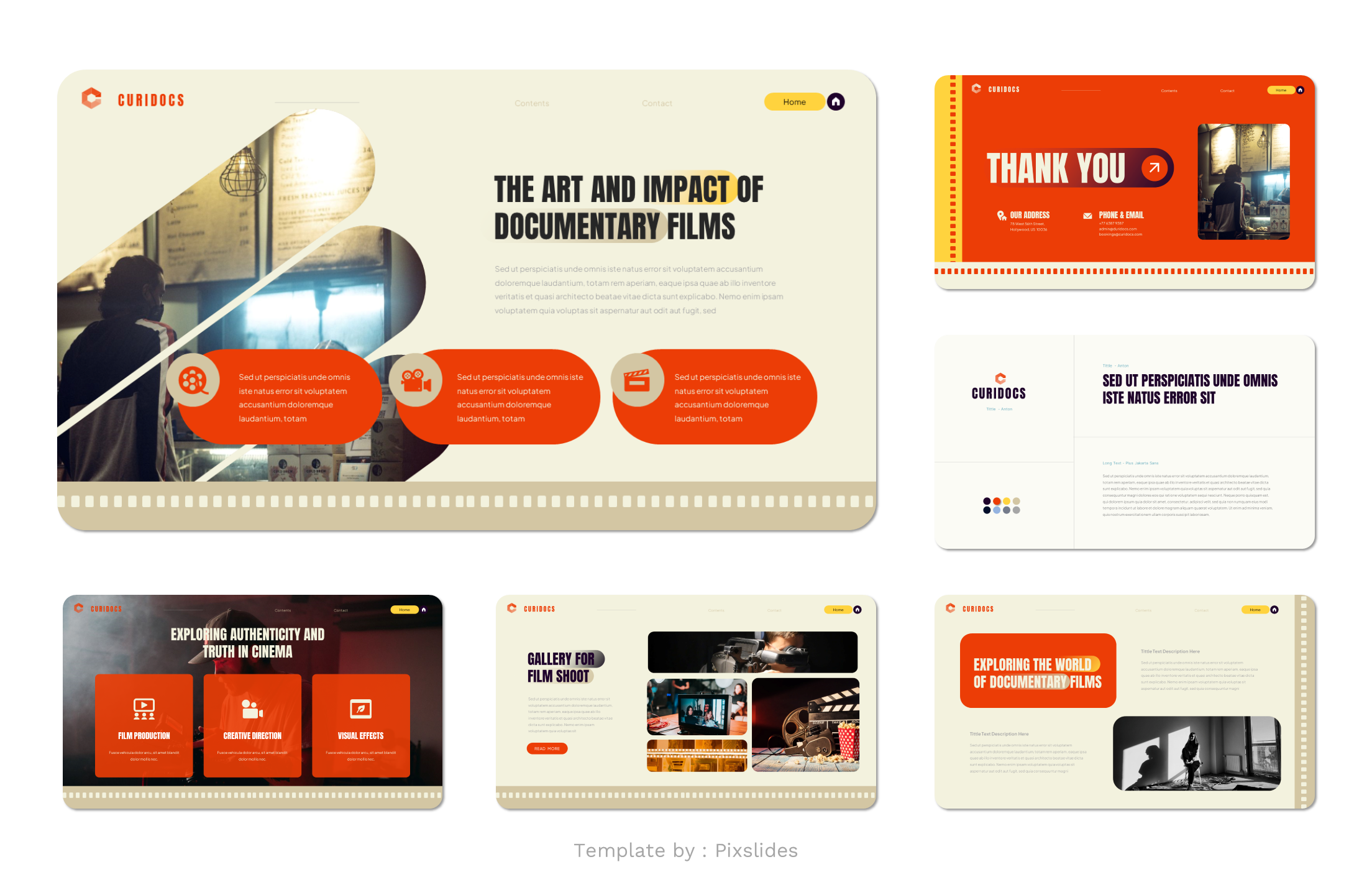 Curidocs - Documentary Film PowerPoint Presentation, Presentation Templates