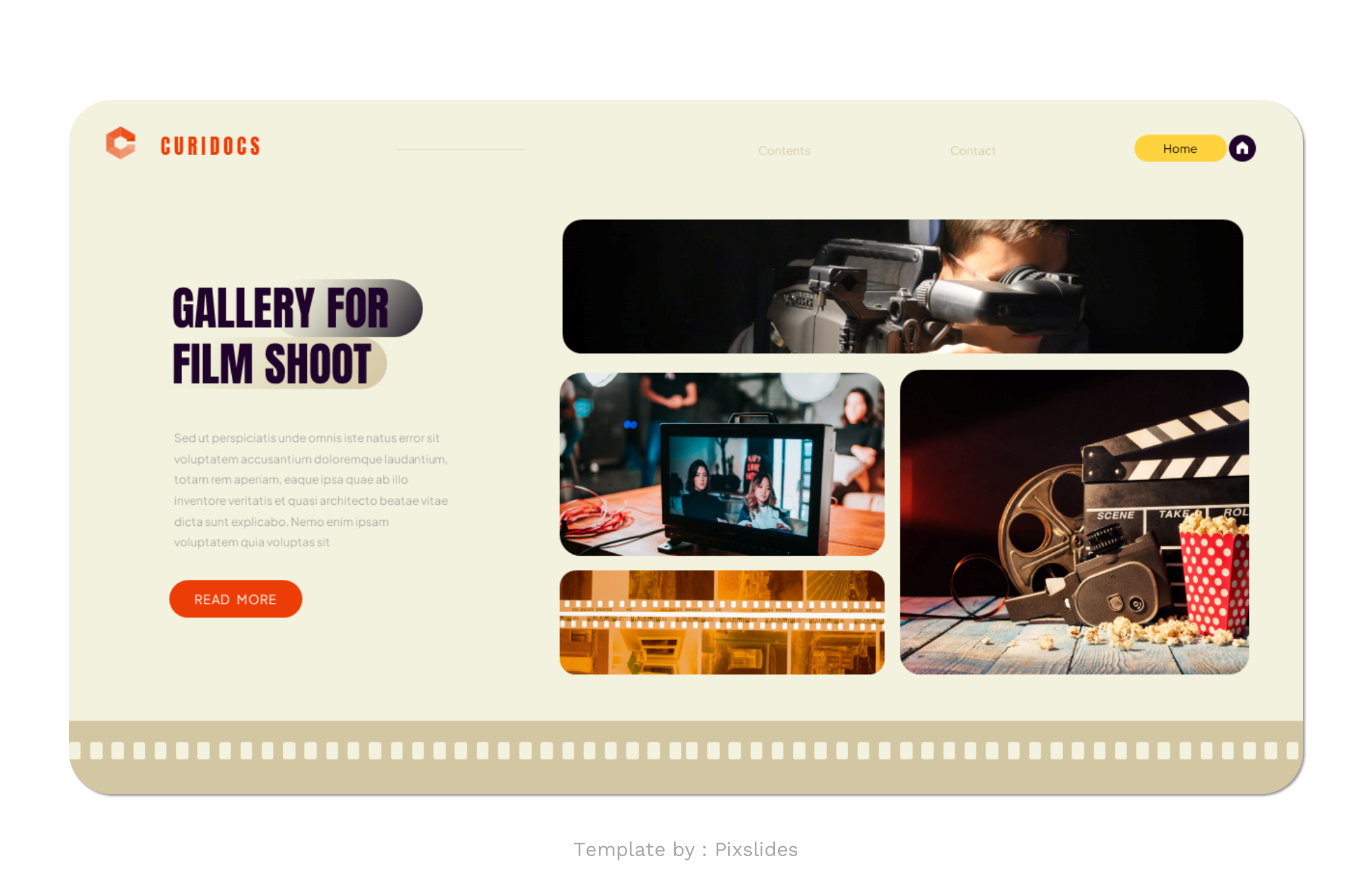 Curidocs - Documentary Film PowerPoint Presentation, Presentation Templates