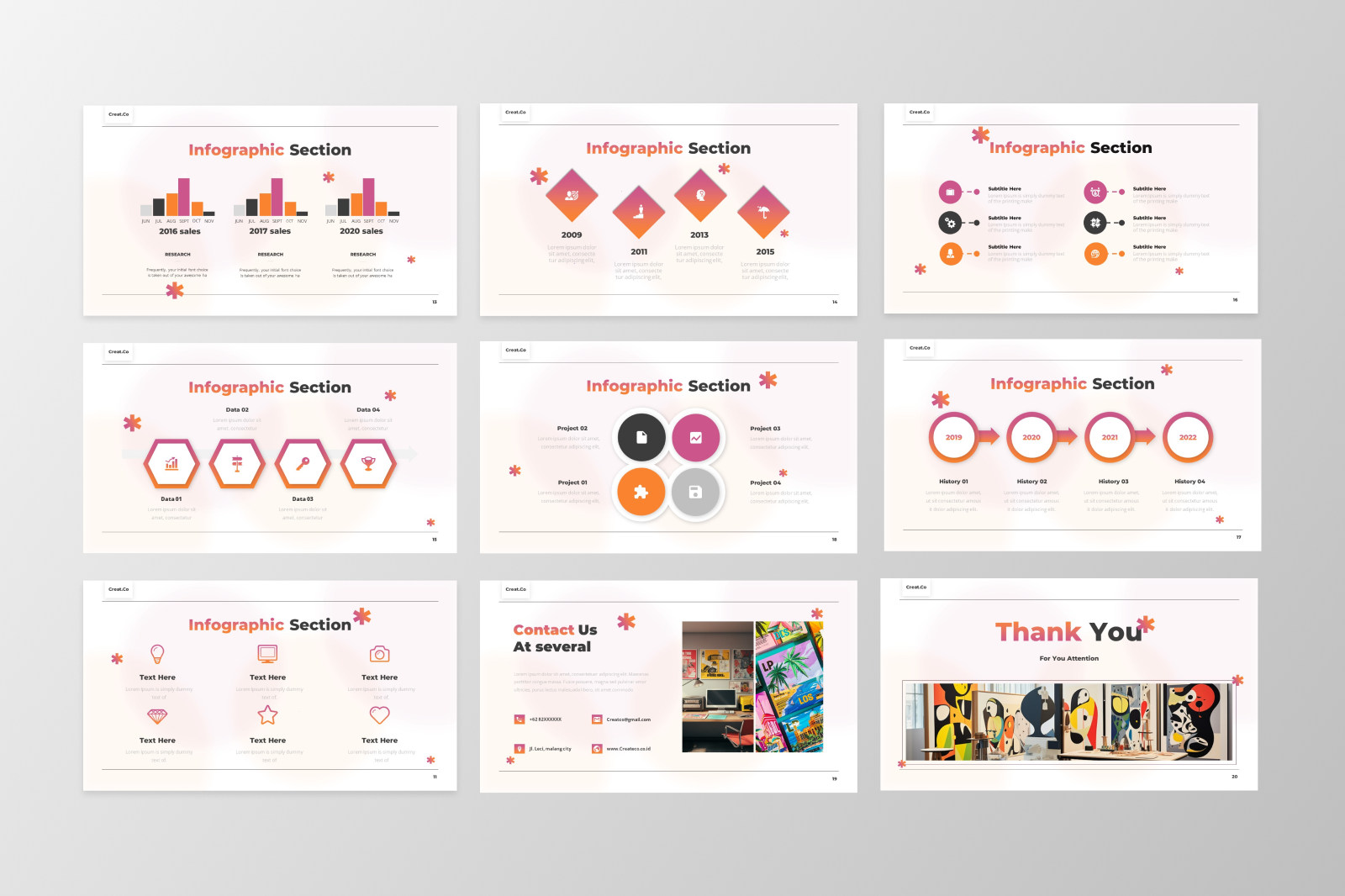 CreatCo - Creative Agency Google Slide Template, Presentation Templates