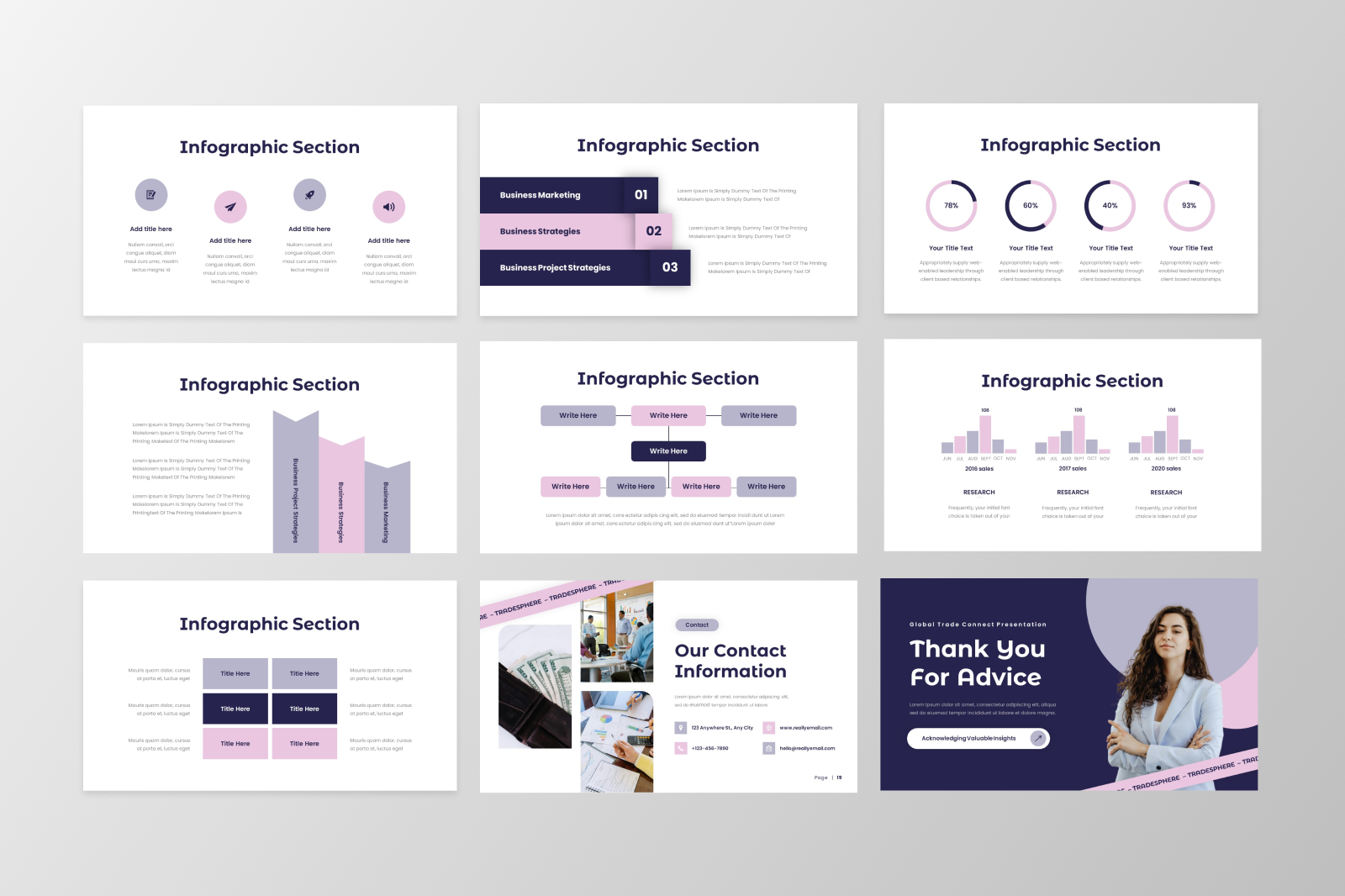 Tradesphere - Global Trade Connect PowerPoint Template, Presentation ...