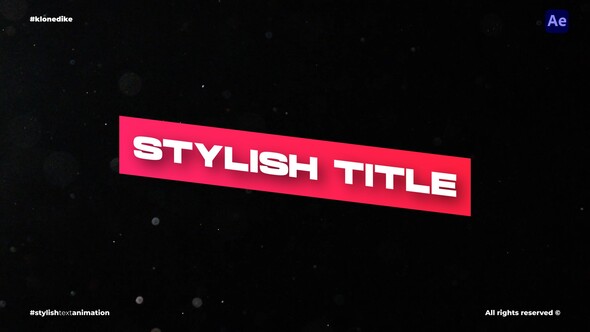 Stylish Text Animation | AE, After Effects Project Files | VideoHive