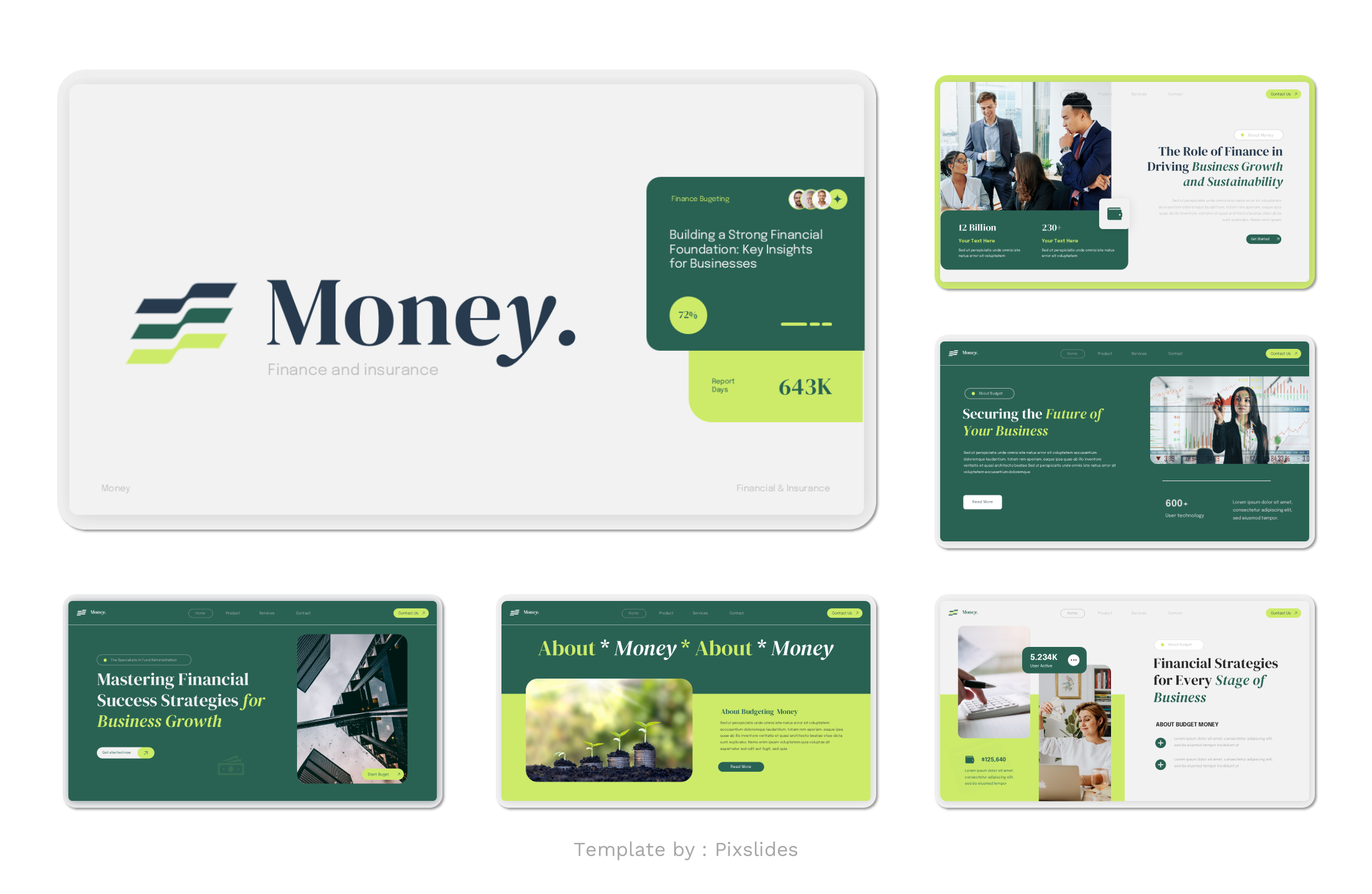 Money - Finance & Insurance Presentation Template, Presentation Templates