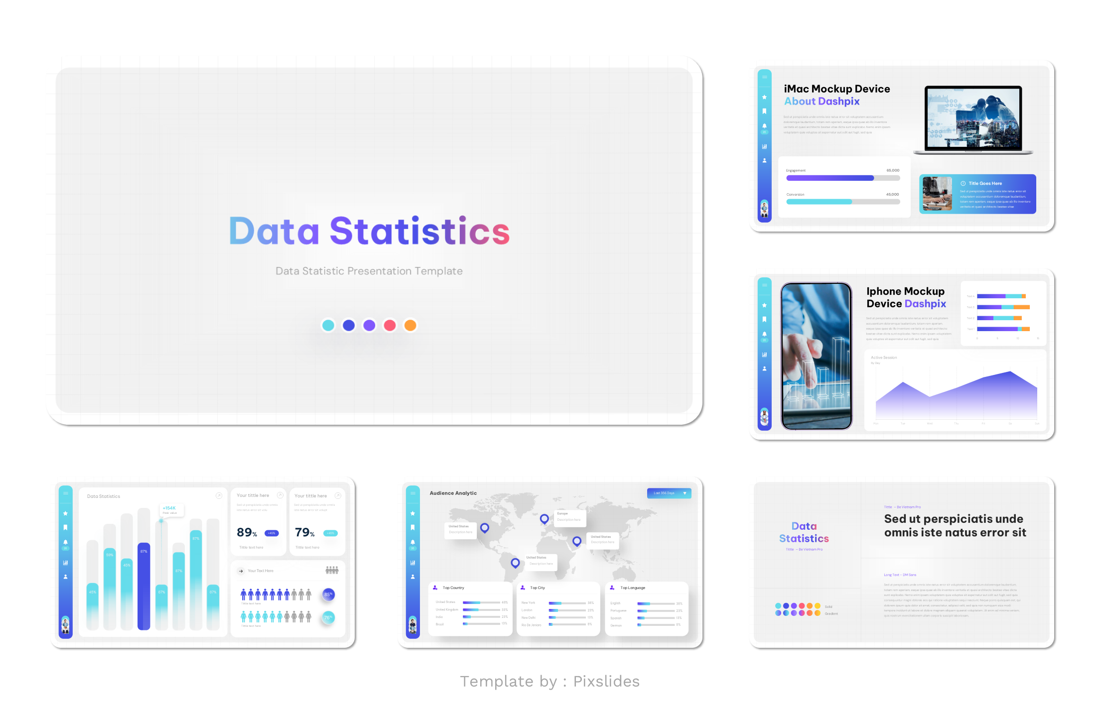 Data Statistics PowerPoint Presentation Template, Presentation Templates