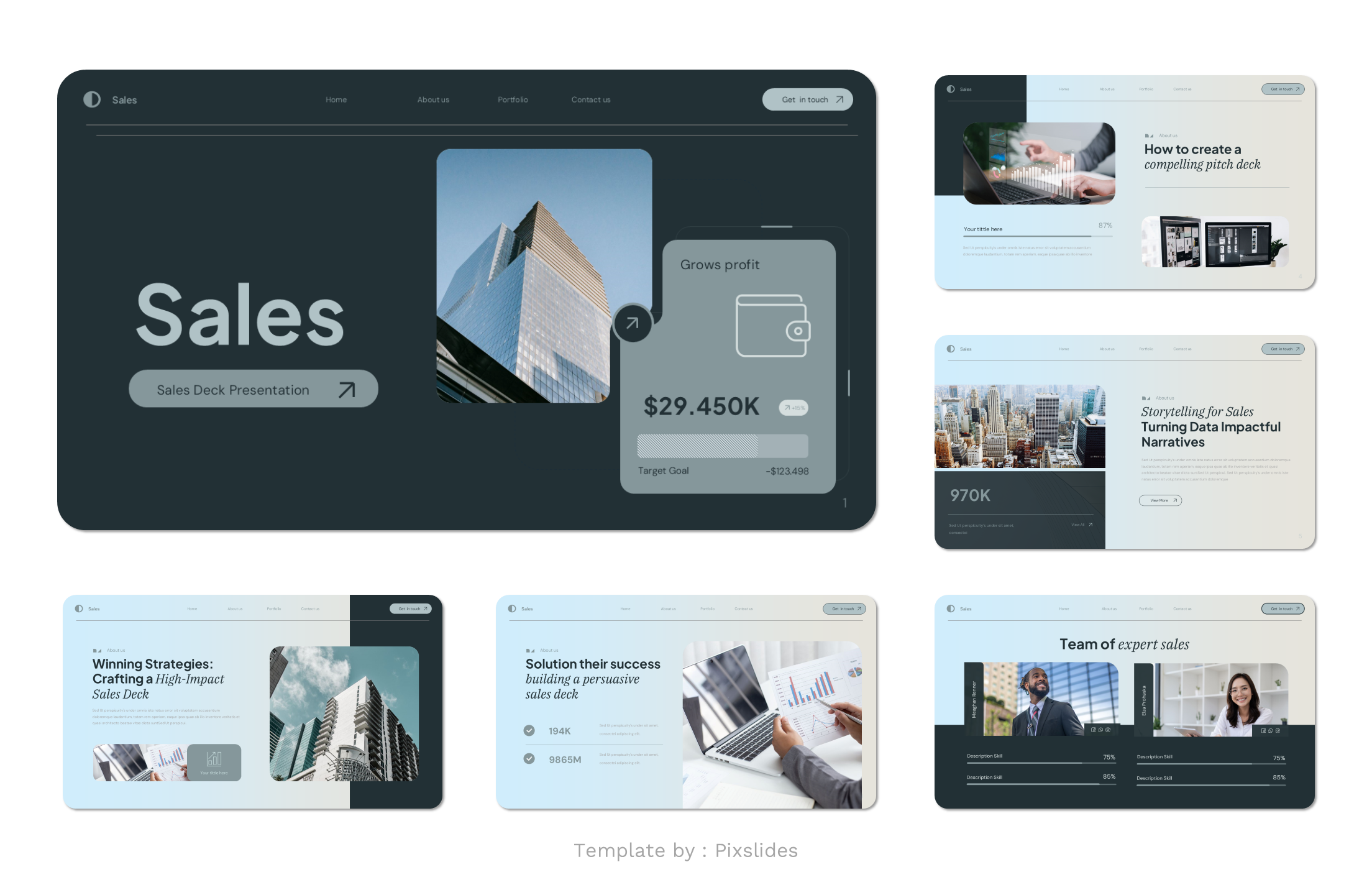 Sales - Sales Deck Keynote Presentation Template, Presentation Templates