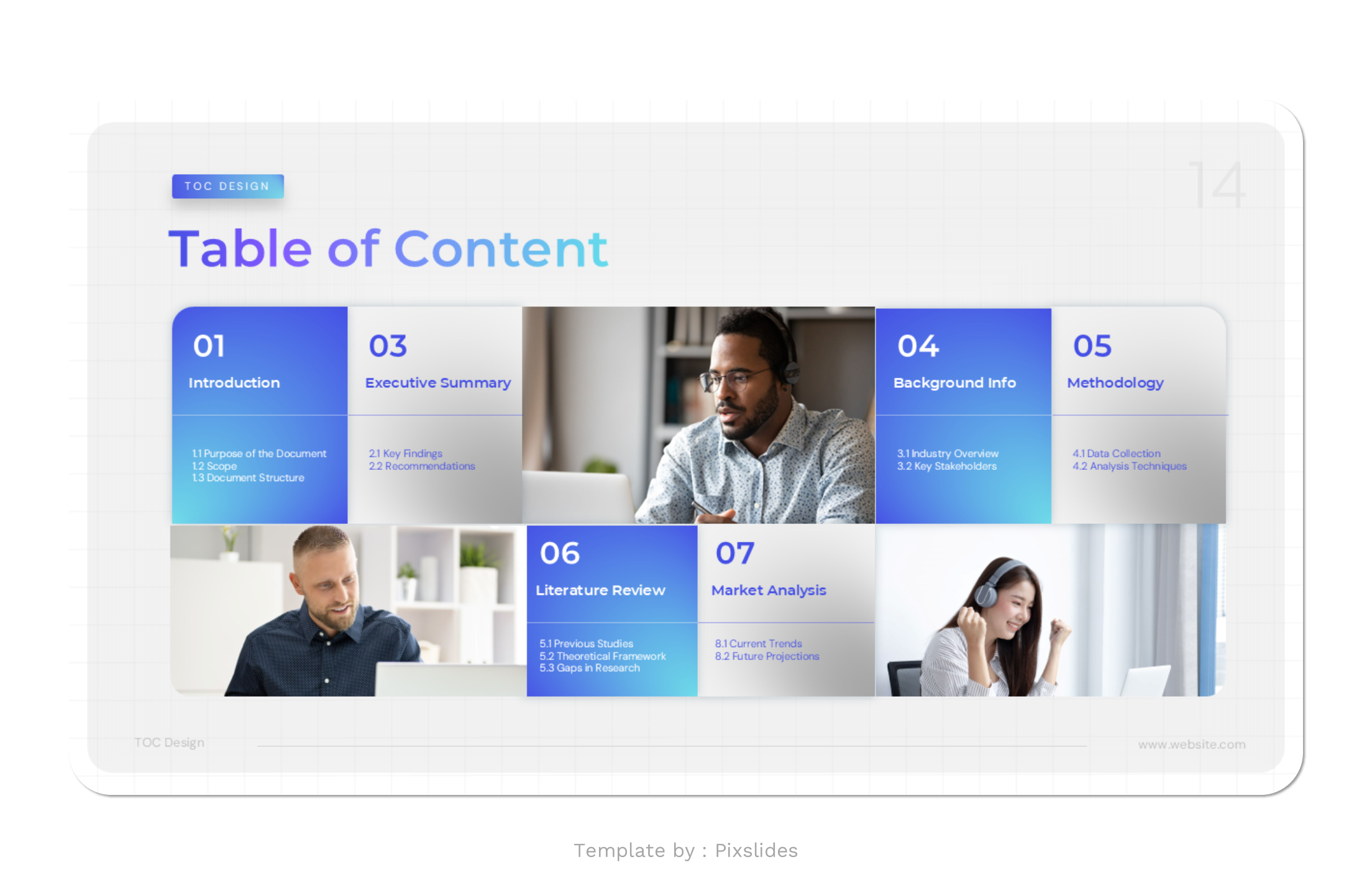Table of Contents PowerPoint Presentation Template, Presentation Templates