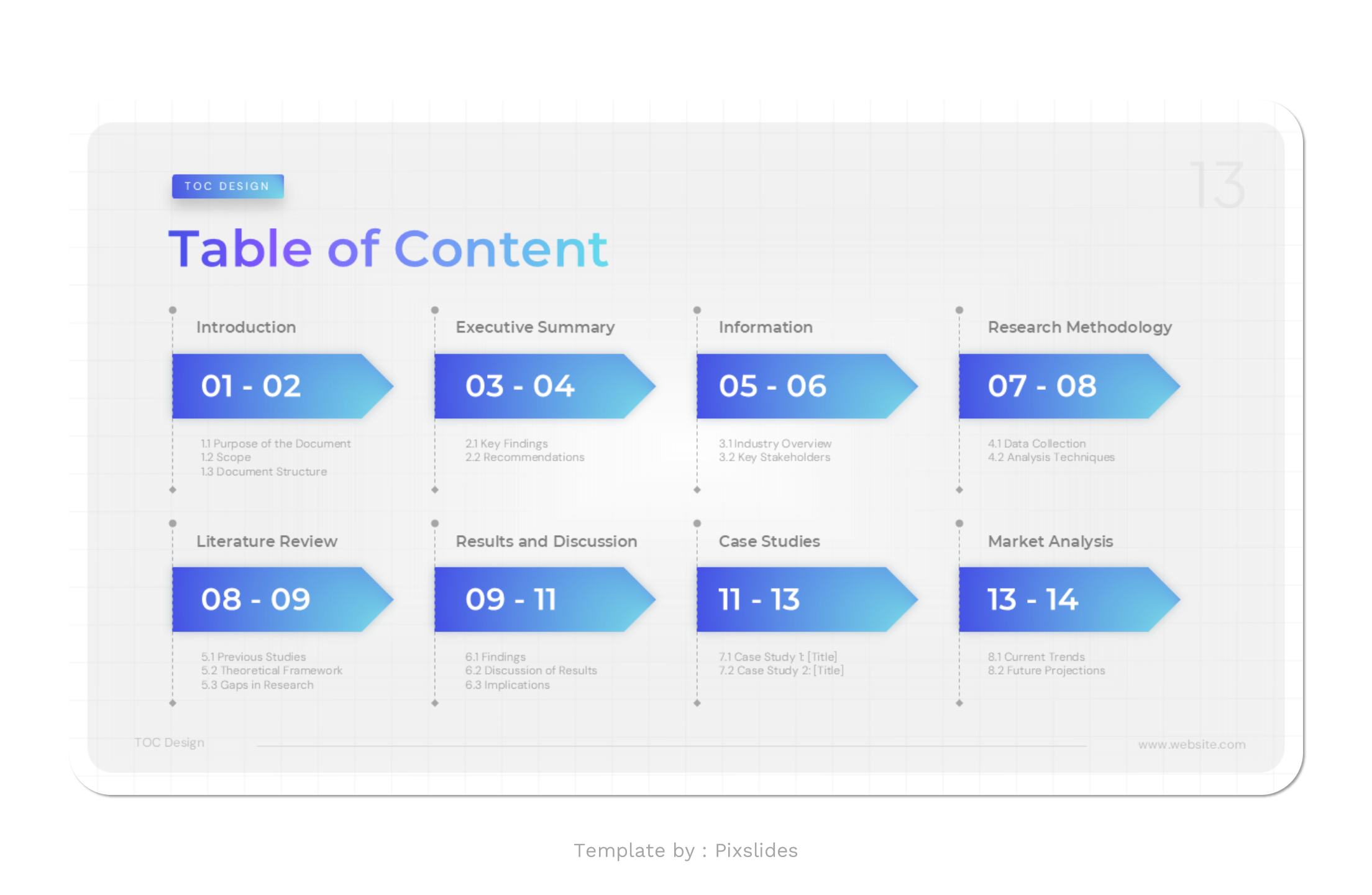 Table of Contents PowerPoint Presentation Template, Presentation Templates