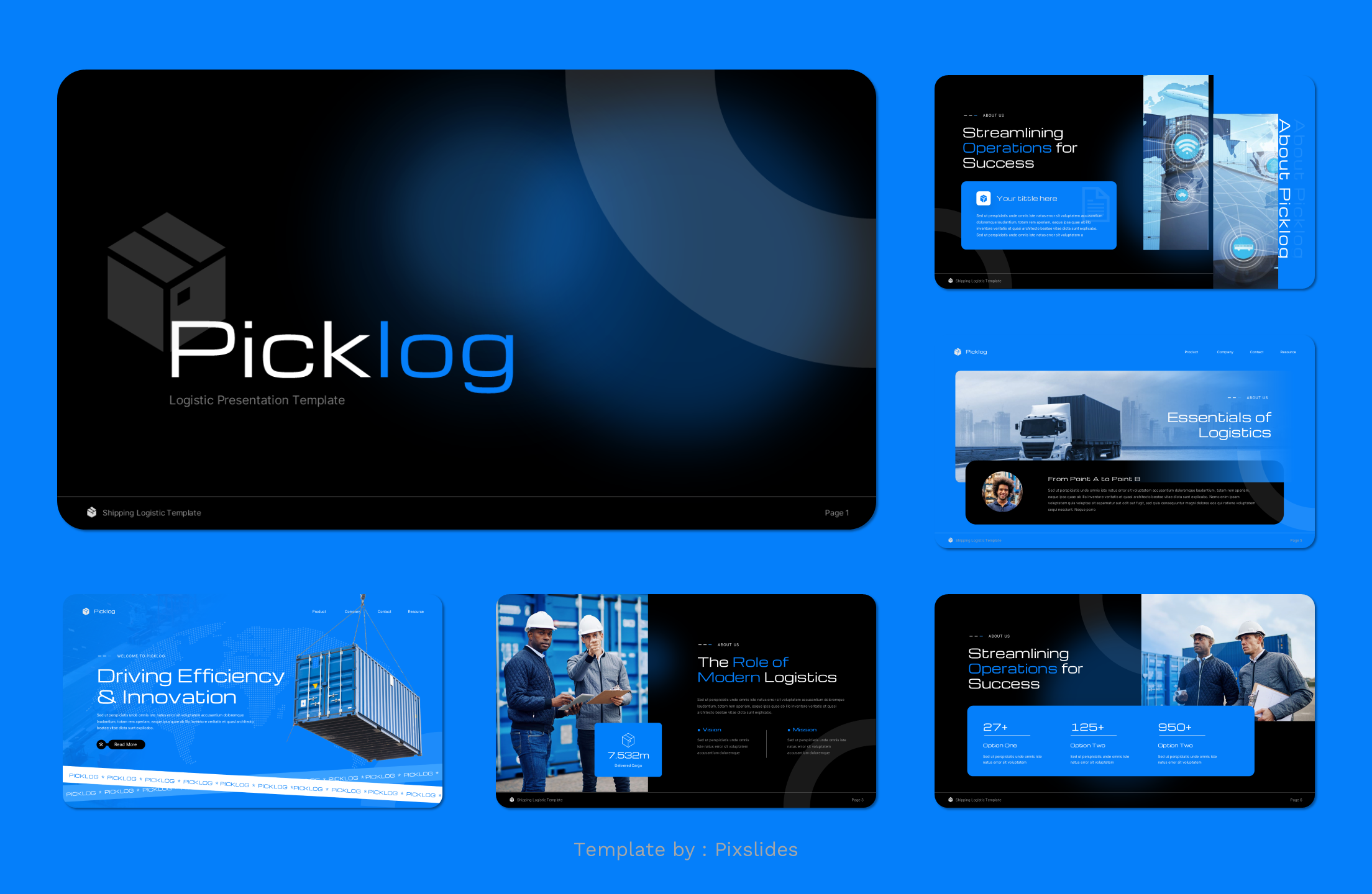 Picklog - Logistic PowerPoint Presentation Template, Presentation Templates