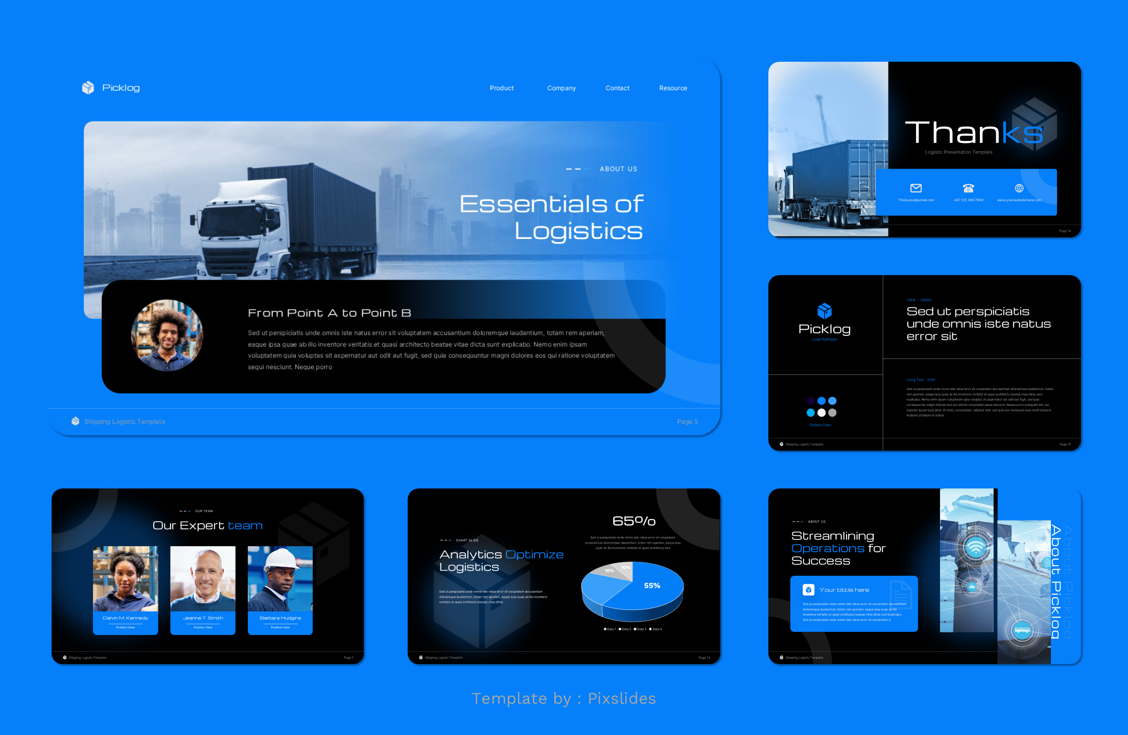 Picklog - Logistic PowerPoint Presentation Template, Presentation Templates