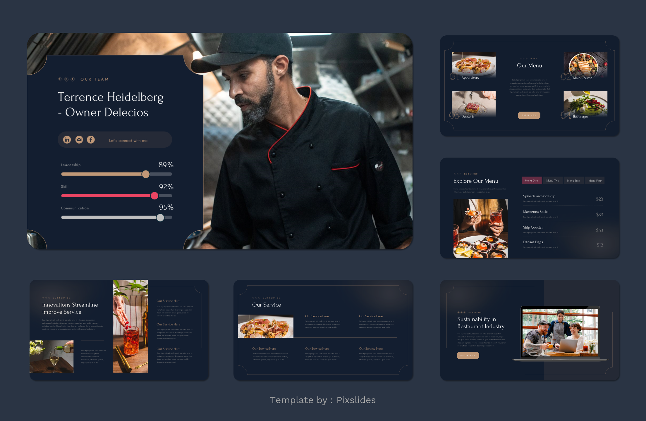 Delecios - Restaurant PowerPoint Presentation Template, Presentation ...