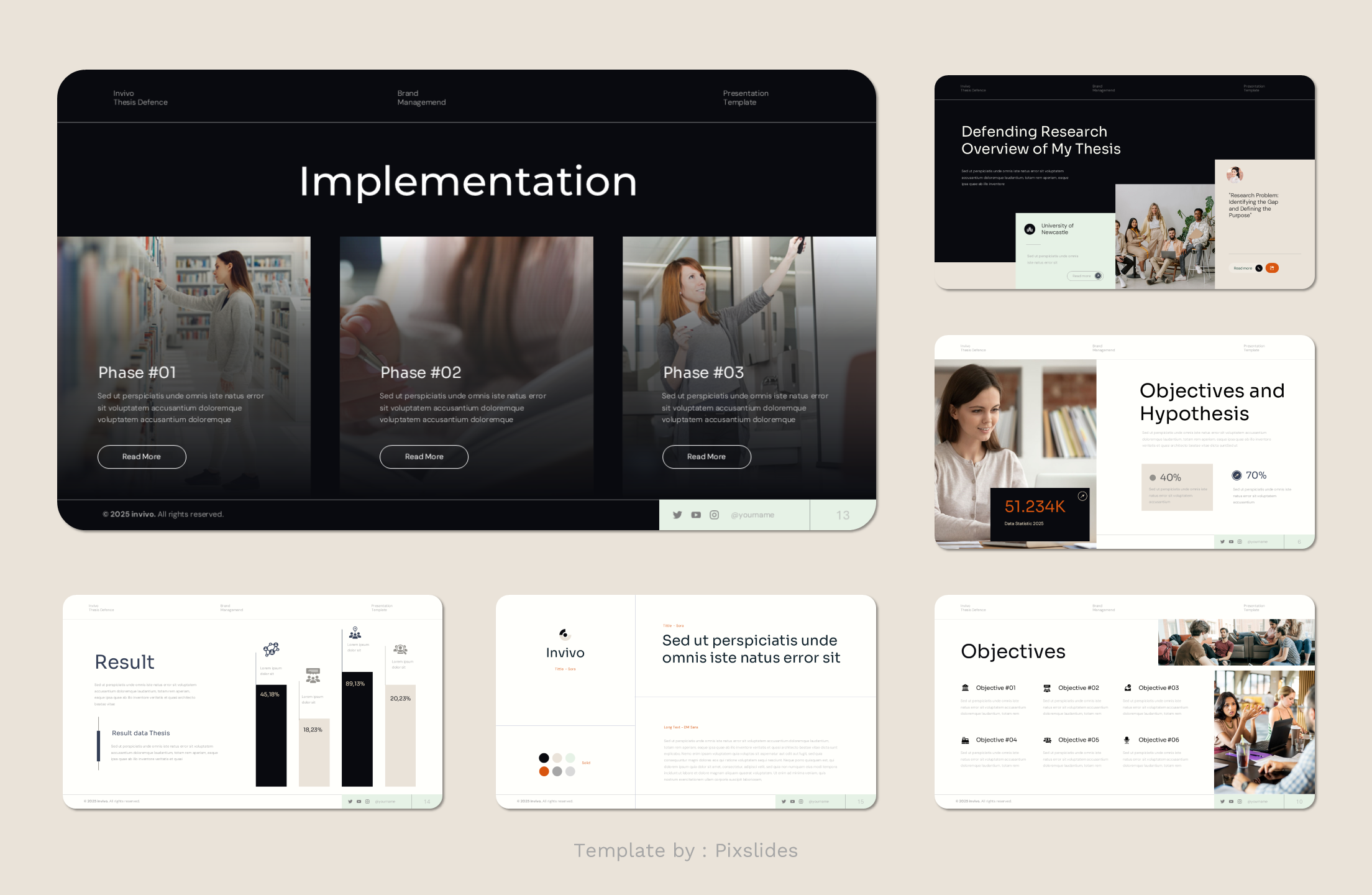 Invivo - Thesis Research Defense PowerPoint Presentation Template ...