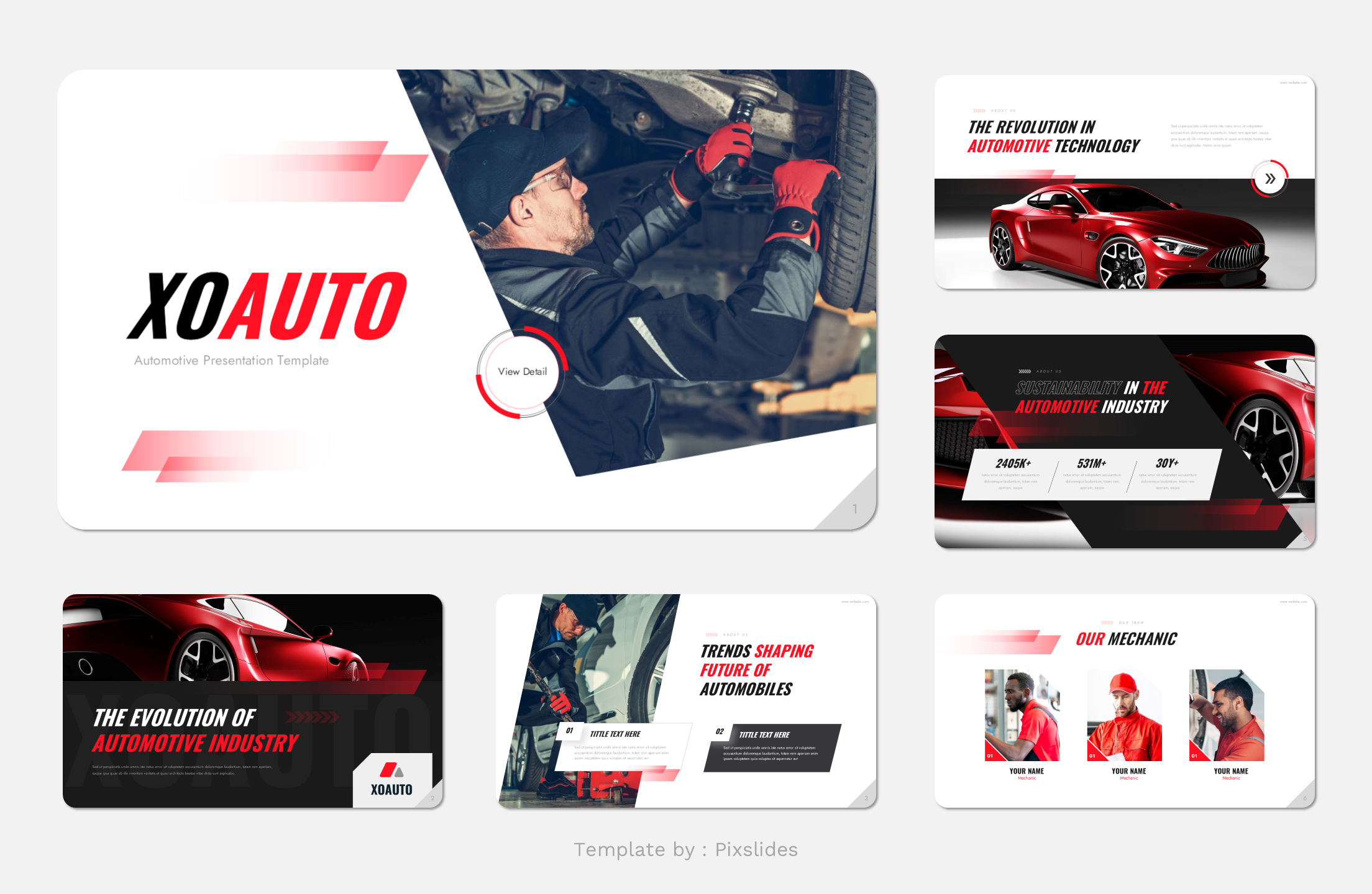 Xoauto - Automotive PowerPoint Presentation Template, Presentation ...