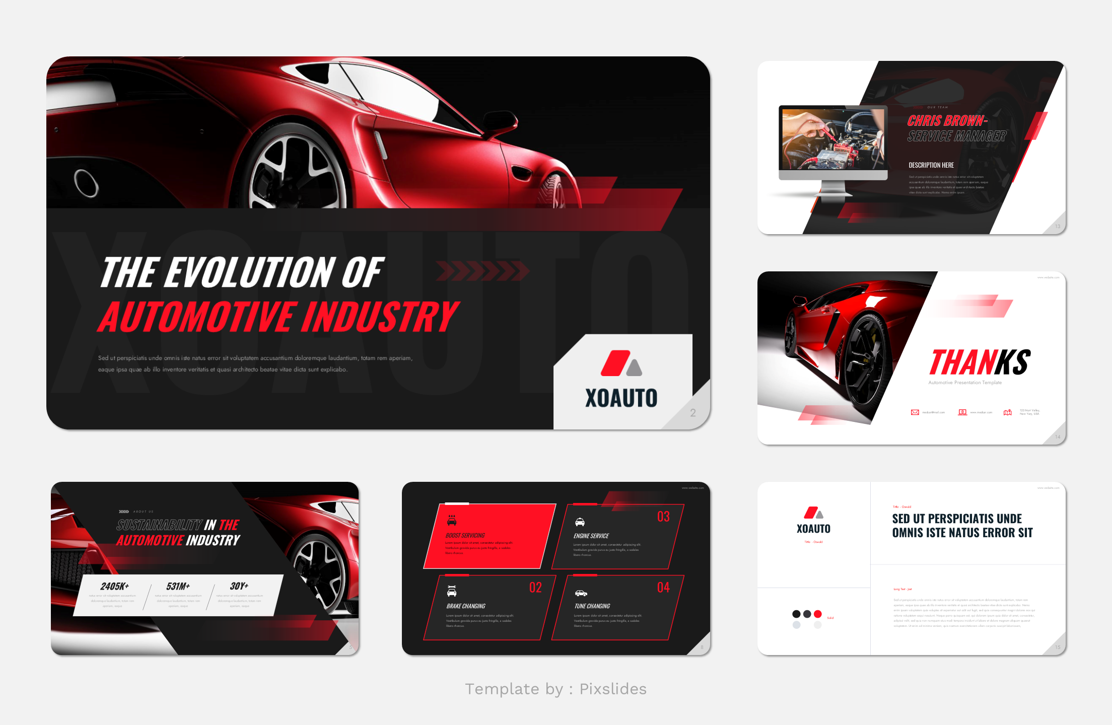 Xoauto - Automotive PowerPoint Presentation Template, Presentation ...