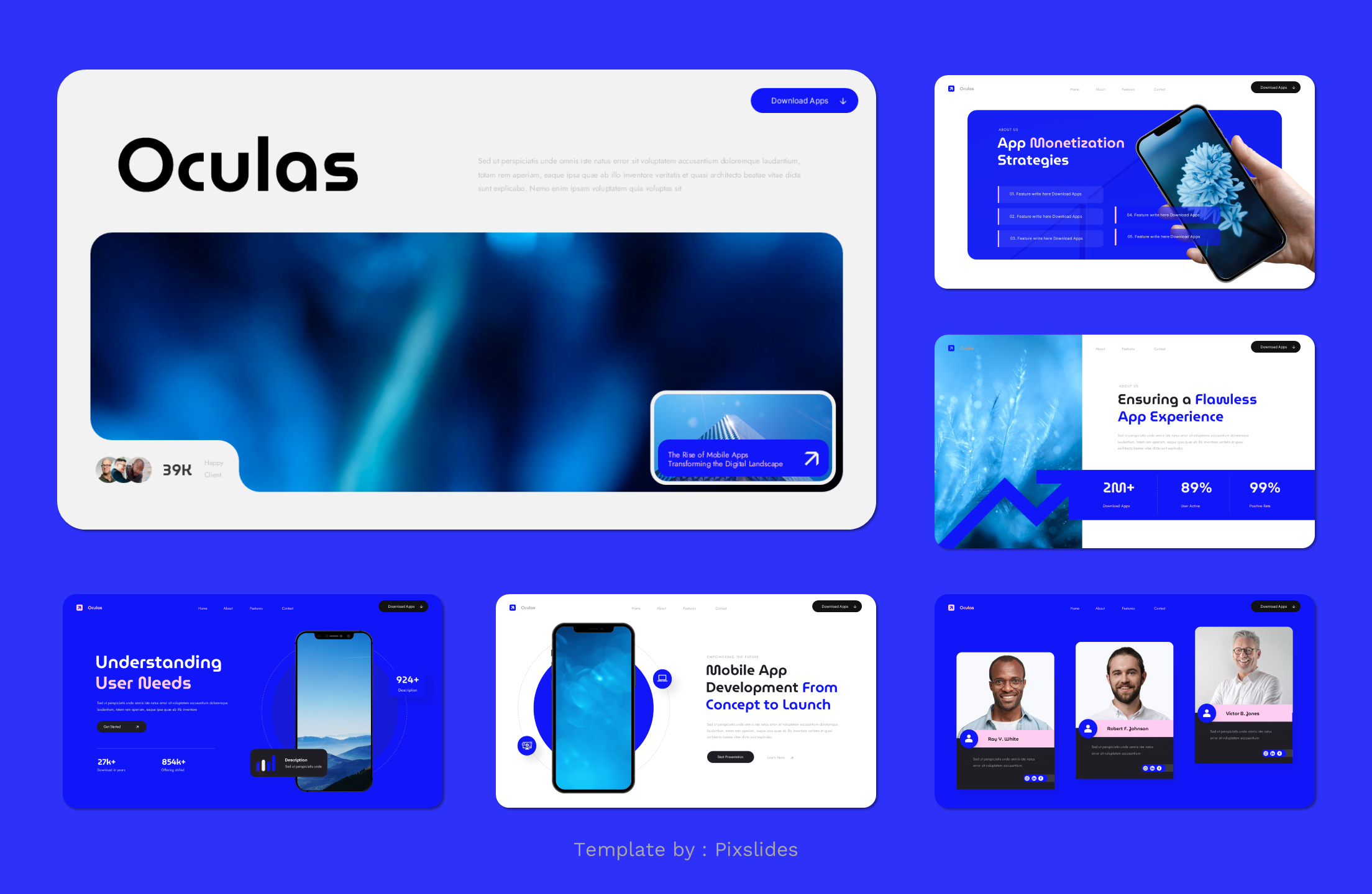 Oculas - App Presentation PowerPoint Template, Presentation Templates
