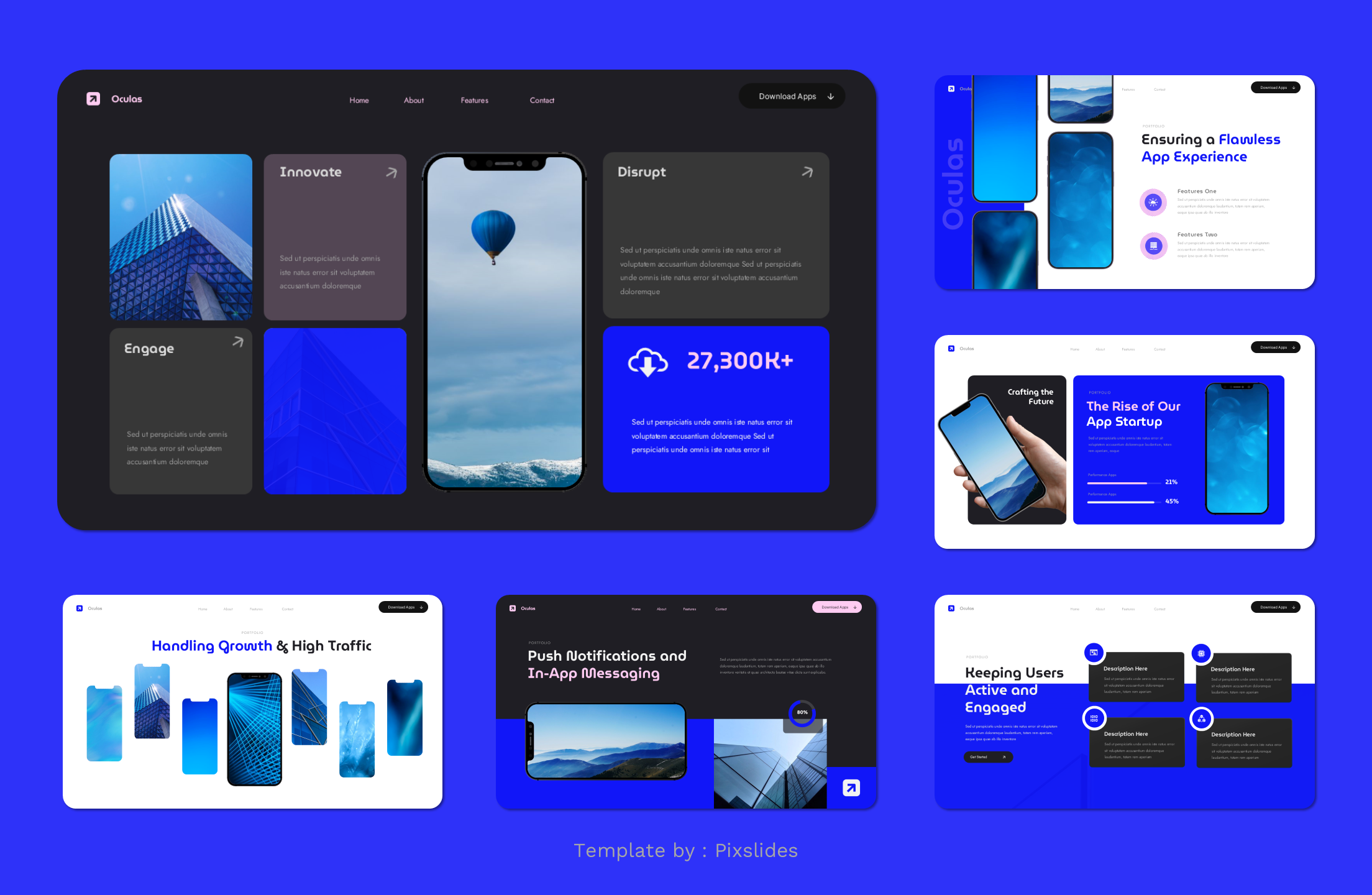 Oculas - App Presentation PowerPoint Template, Presentation Templates