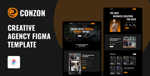 Conzon - Creative Agency Figma Template by Mugli | ThemeForest