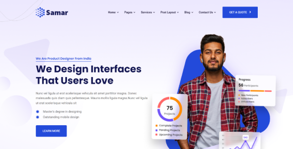 Samar | Creative Agency React NextJs Template by DexignZone | ThemeForest