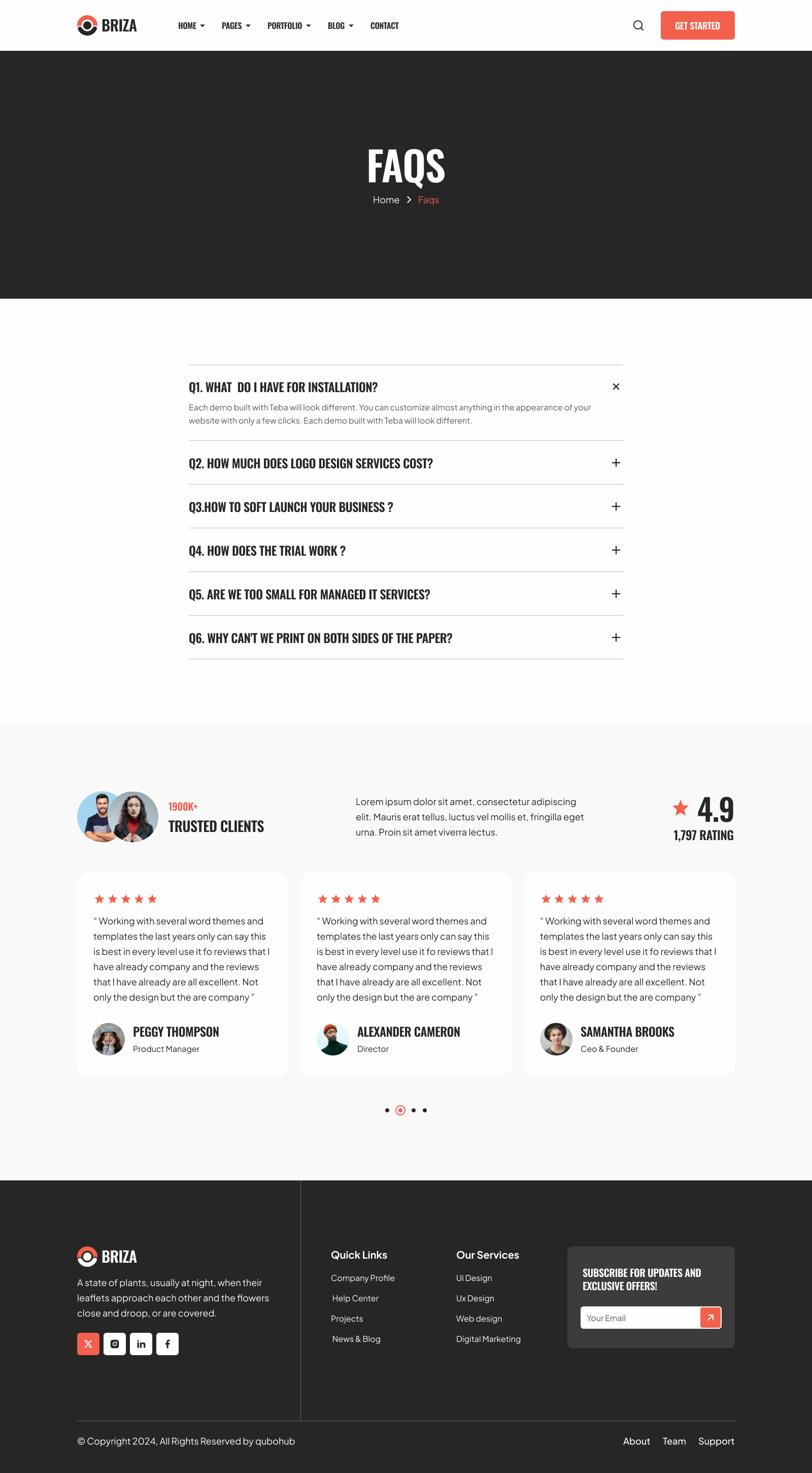 Briza - Creative & Digital Agency Figma Template by qubohub | ThemeForest