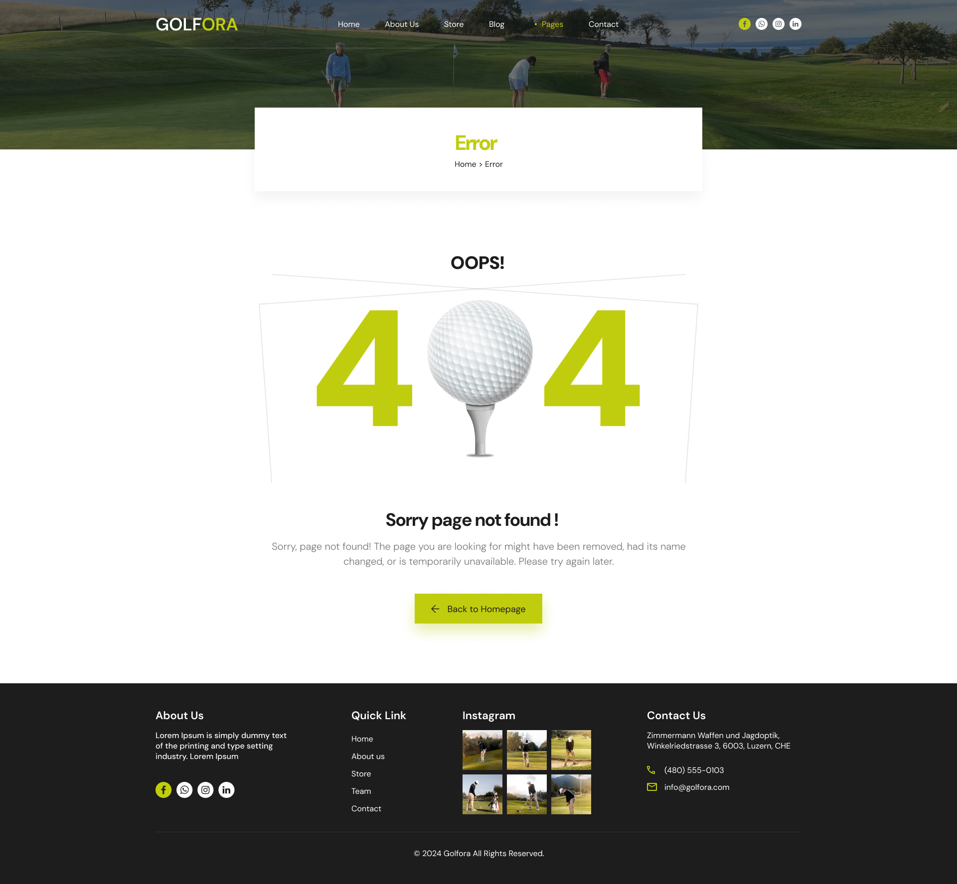 Golfora - Golf Club & Sports Figma Template by wpbunch | ThemeForest