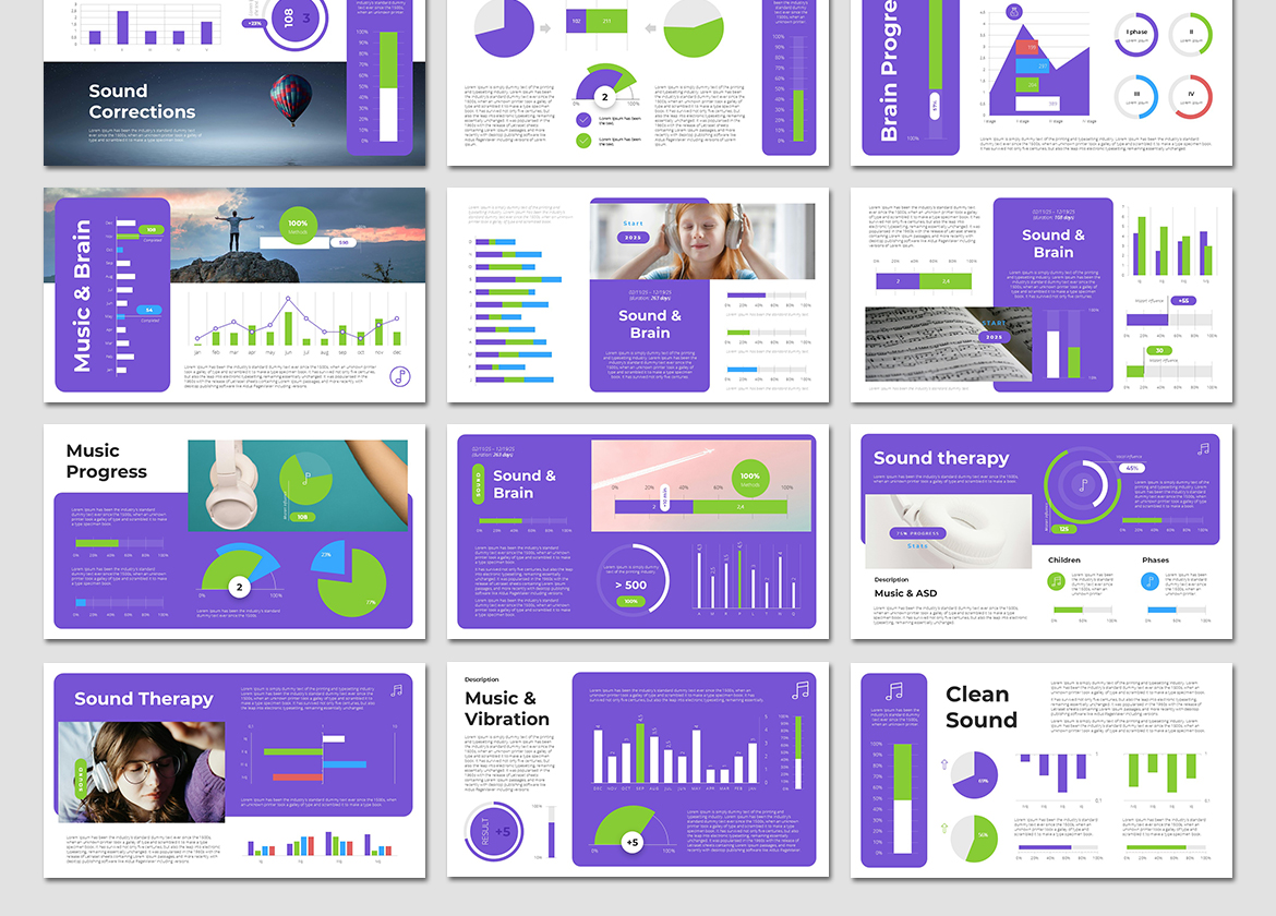 Sound therapy PowerPoint Presentation Template, Presentation Templates