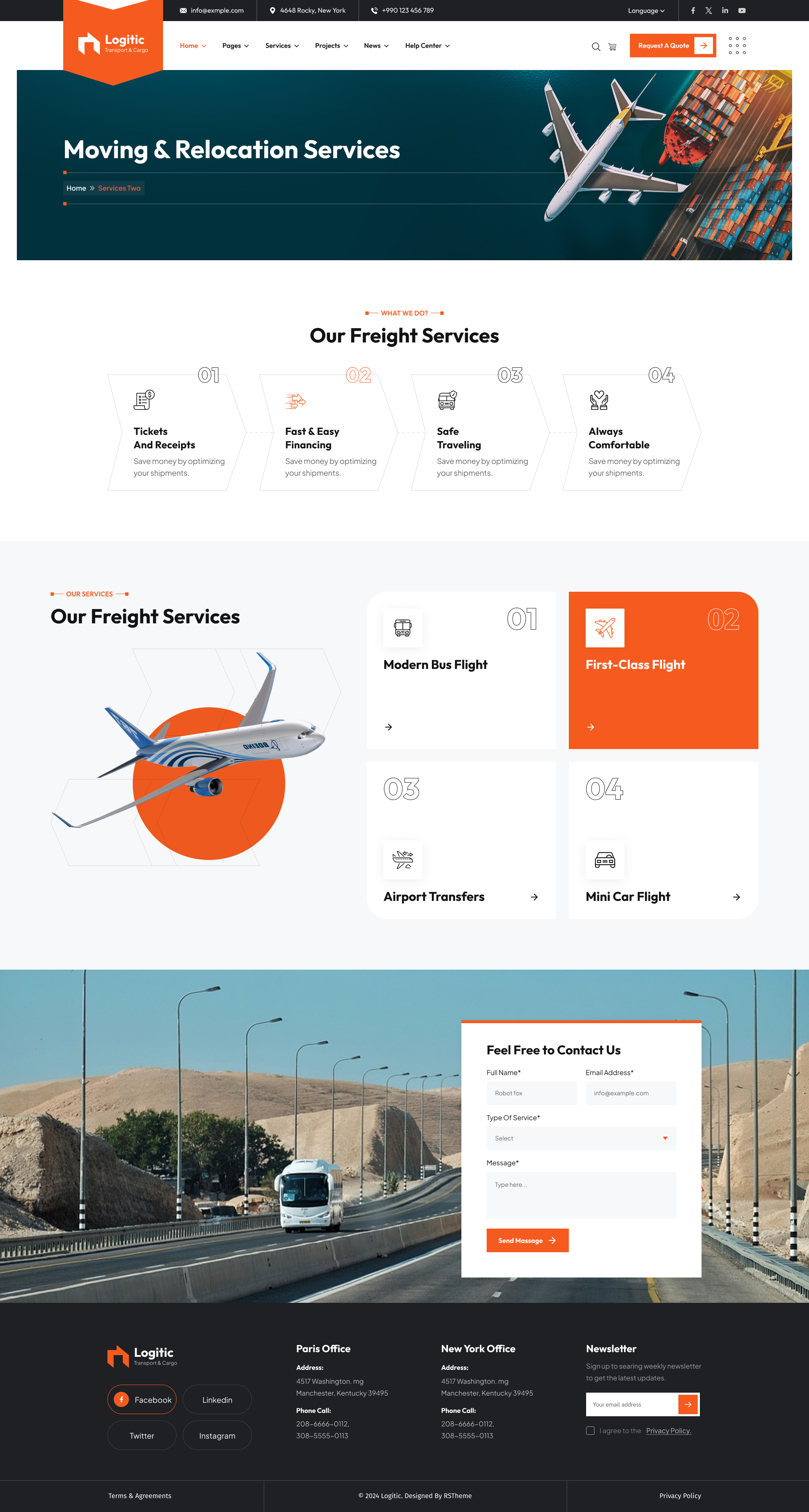 Logitic – Transportation & Logistics Figma Template by Devsdesign ...