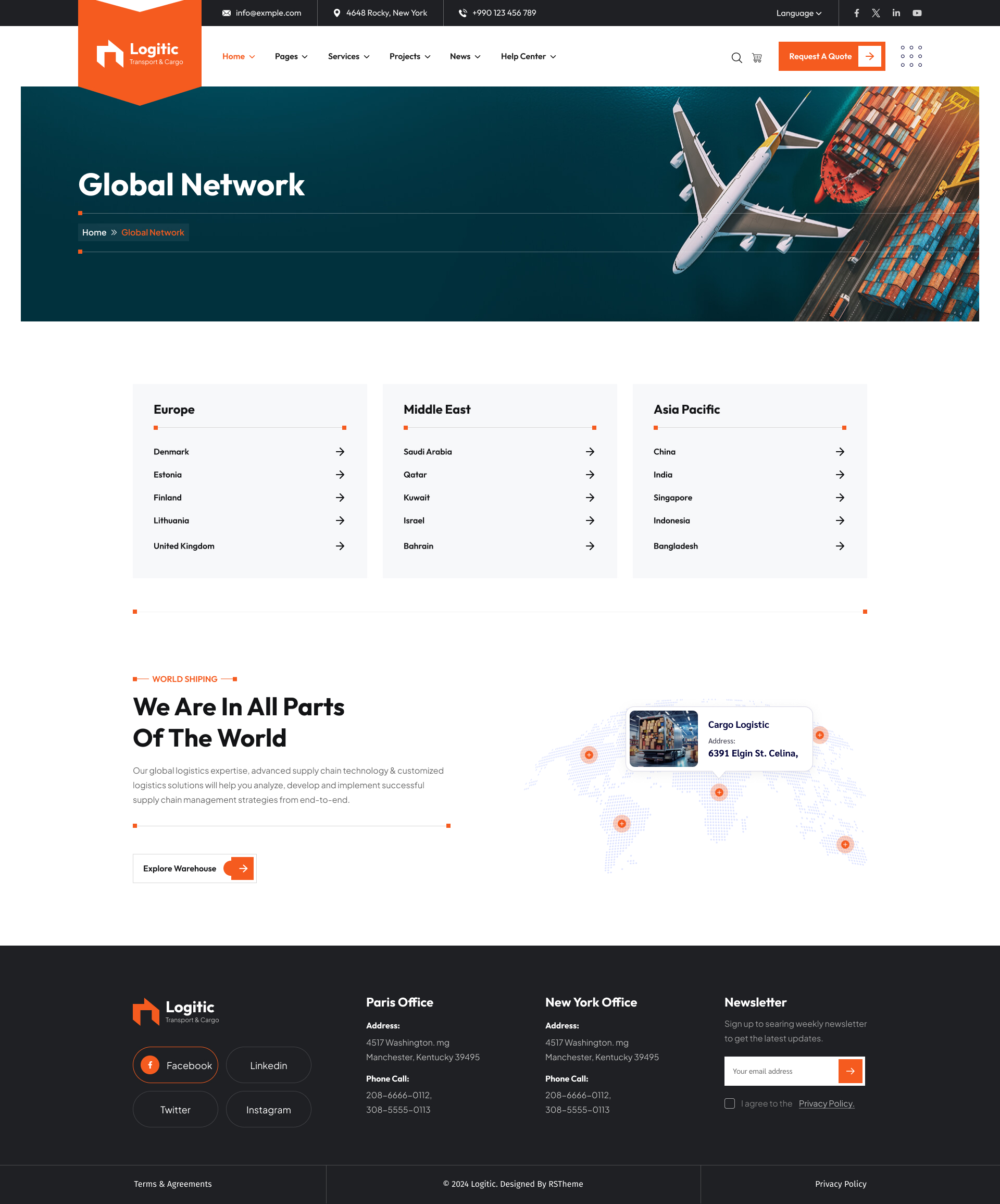 Logitic – Transportation & Logistics Figma Template by Devsdesign | ThemeForest
