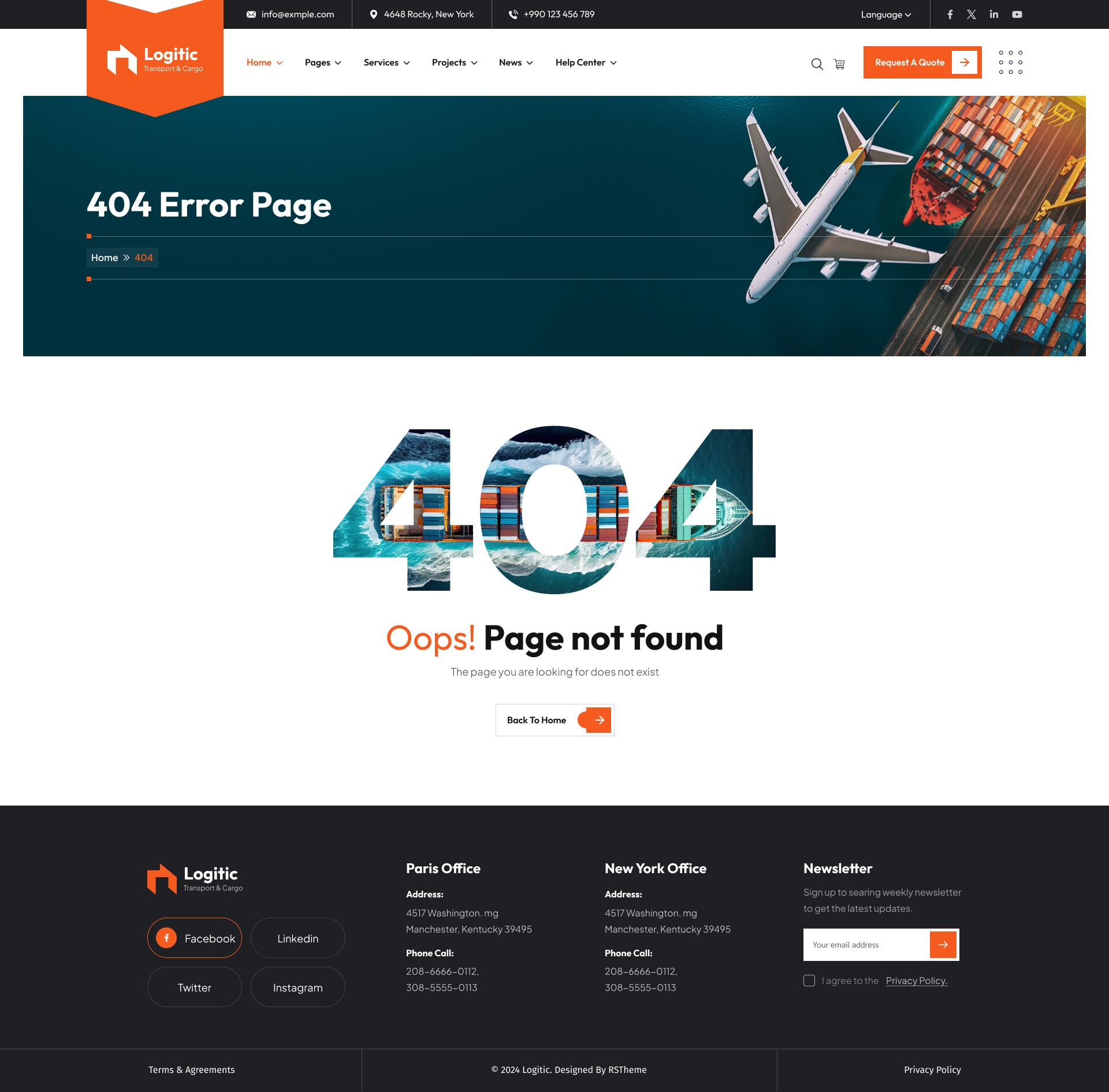 Logitic – Transportation & Logistics Figma Template by Devsdesign ...