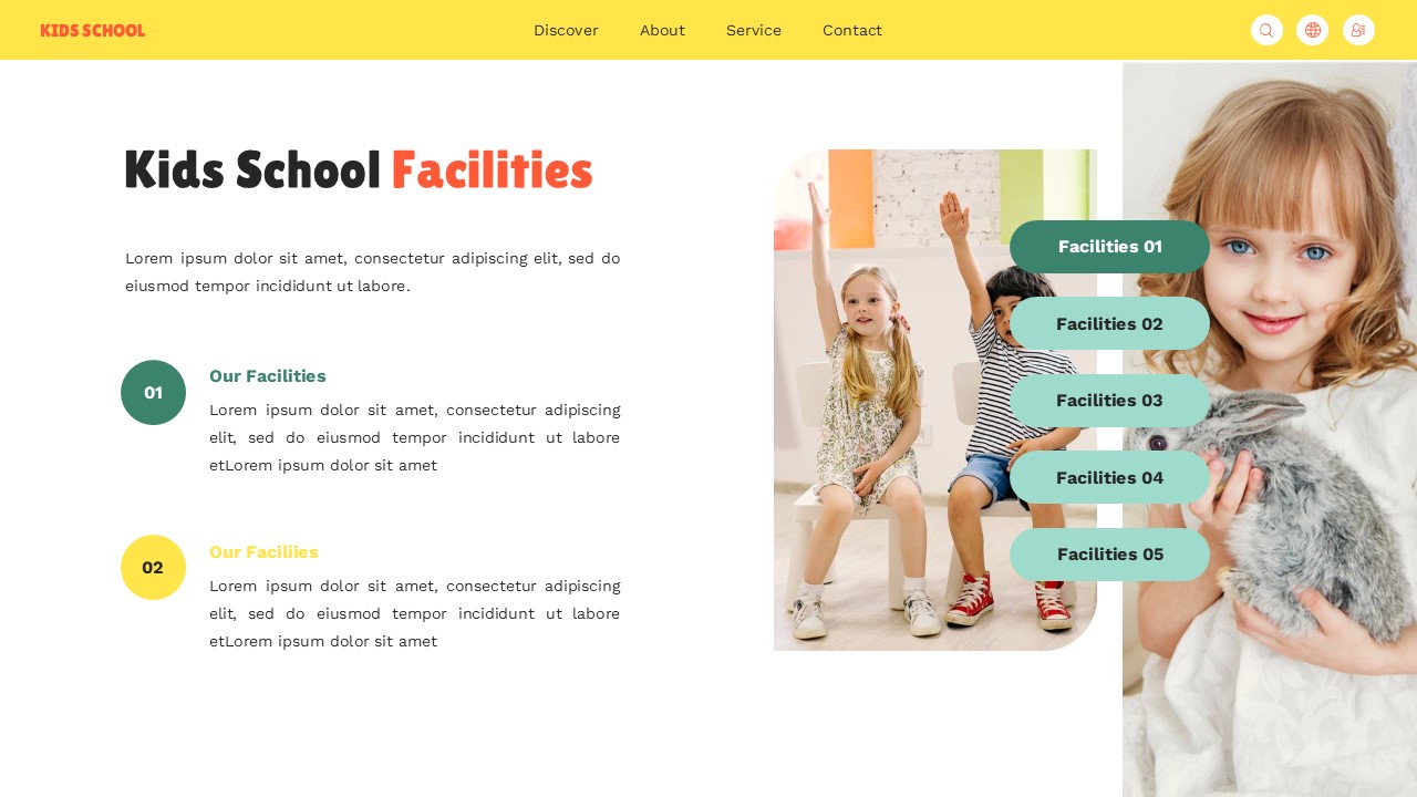 Kids School - Education Google Slide Templates, Presentation Templates