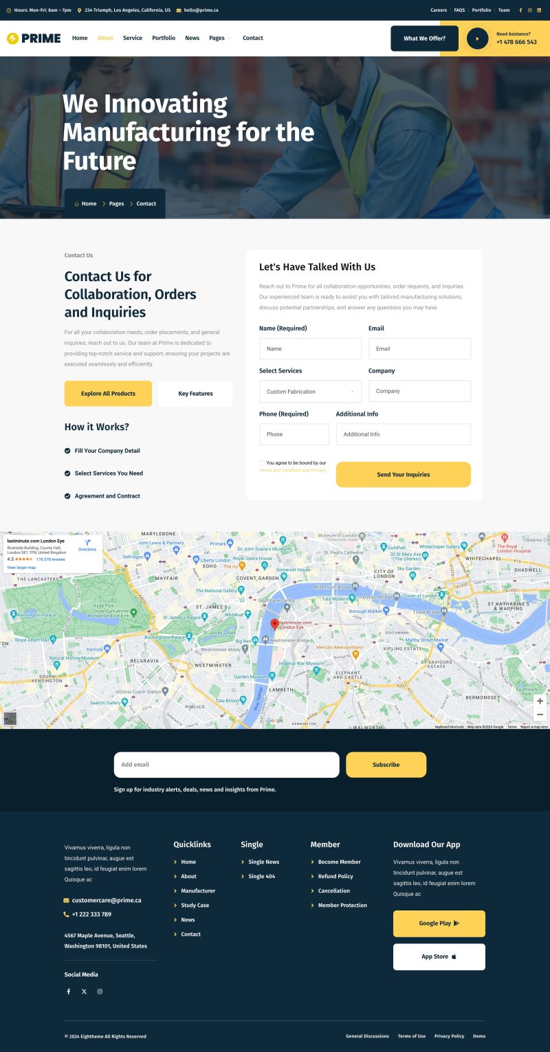 Prime - Industrial & Manufacturing Elementor Template Kit by Design_8