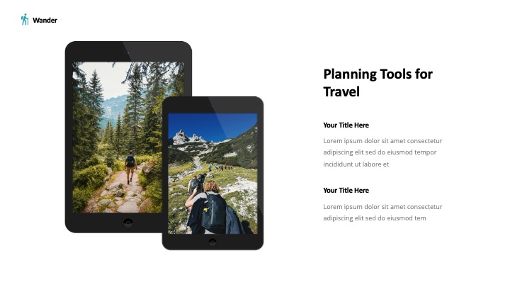 Wander - Travel Backpacker Keynote Template, Presentation Templates