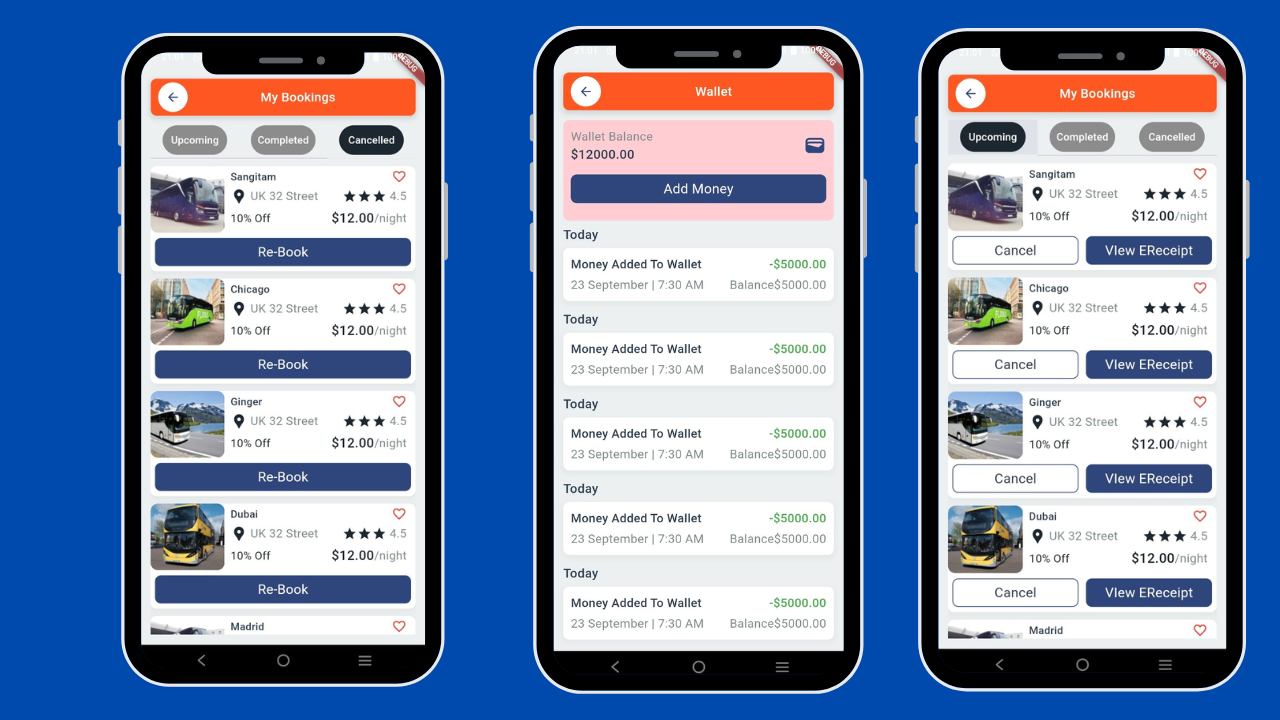 Bus Booking App | City Bus Tracker | Bus Ticket Booking UI Kit in ...